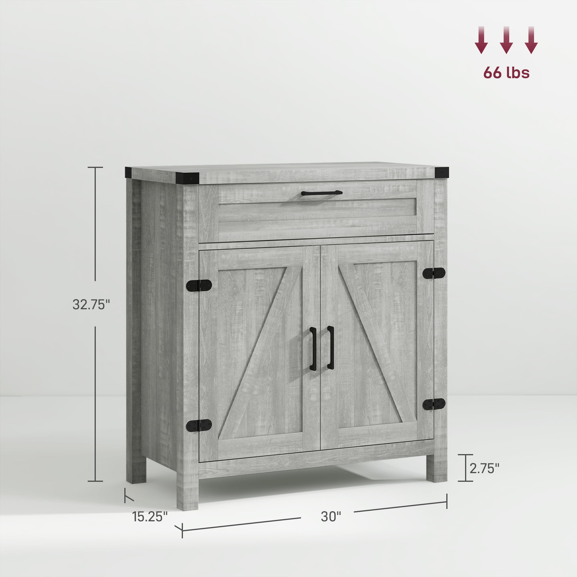 DUOSONG Homcom Sideboard Buffet Cabinet With Storage Drawer, Modern ...