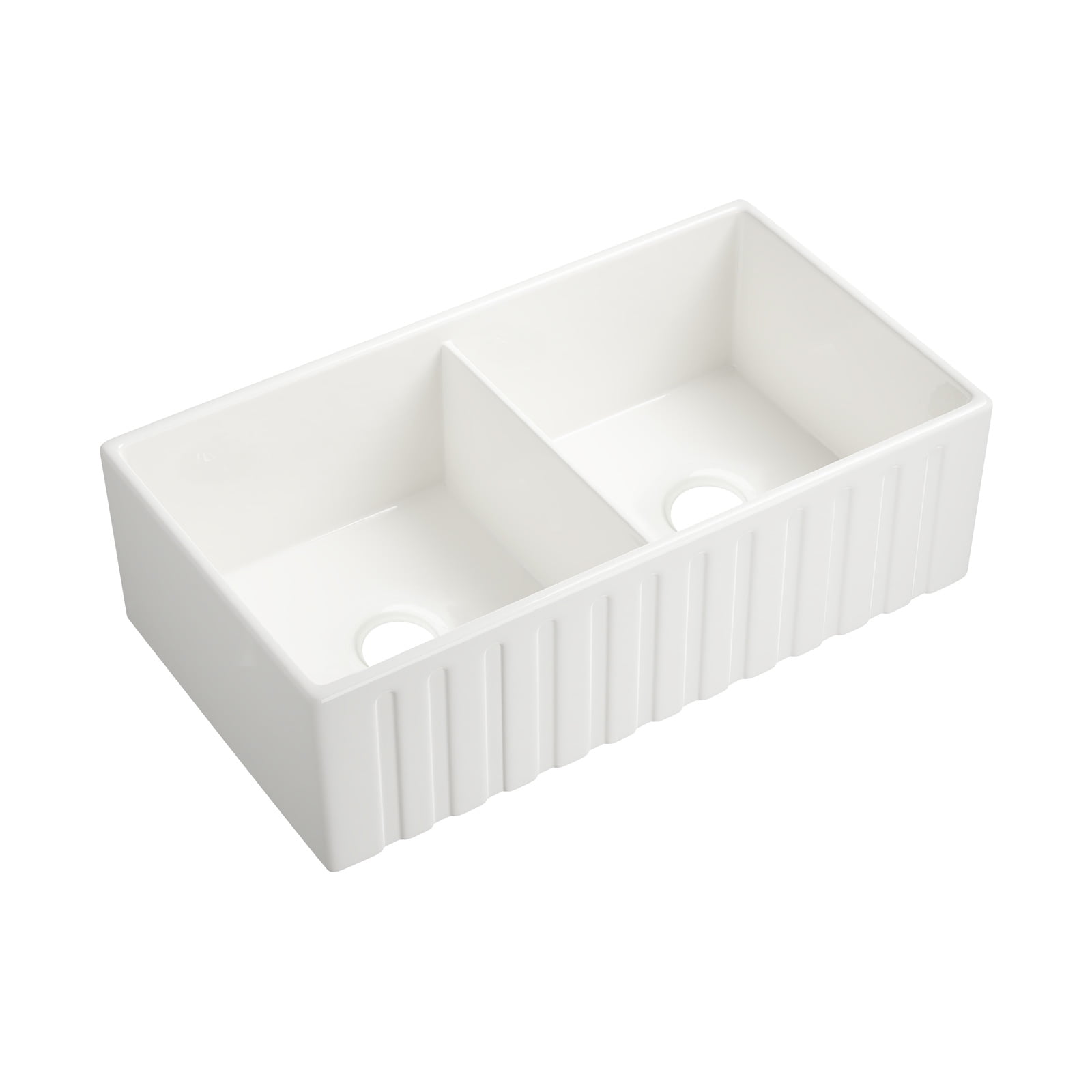 DUOSONG Inch White Farmhouse Sink Deep Apron Sink Undermount Farmhouse ...