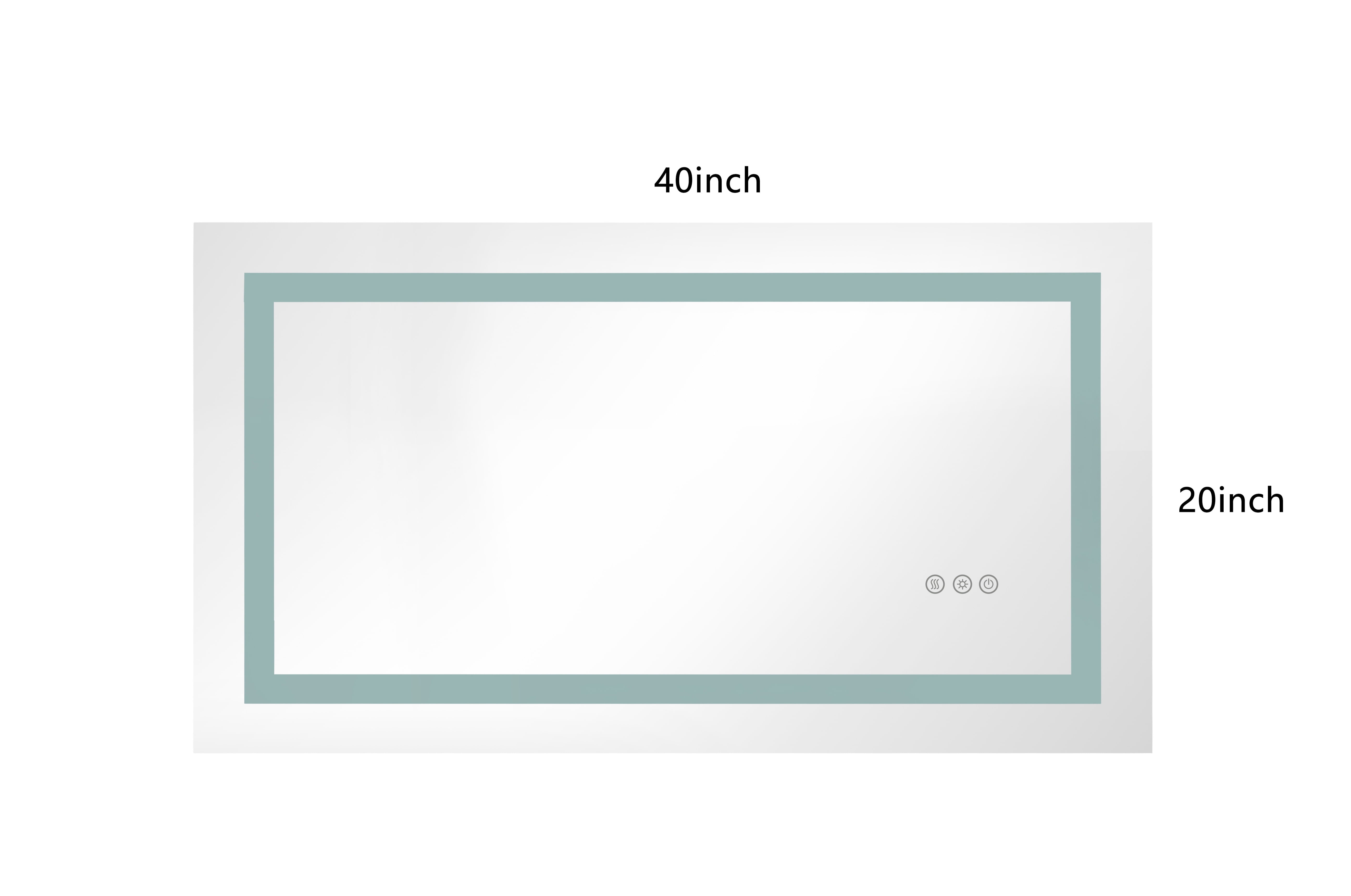DUOSONG Led Bathroom Mirror 40 "X 20" With Front And Backlight, Large ...