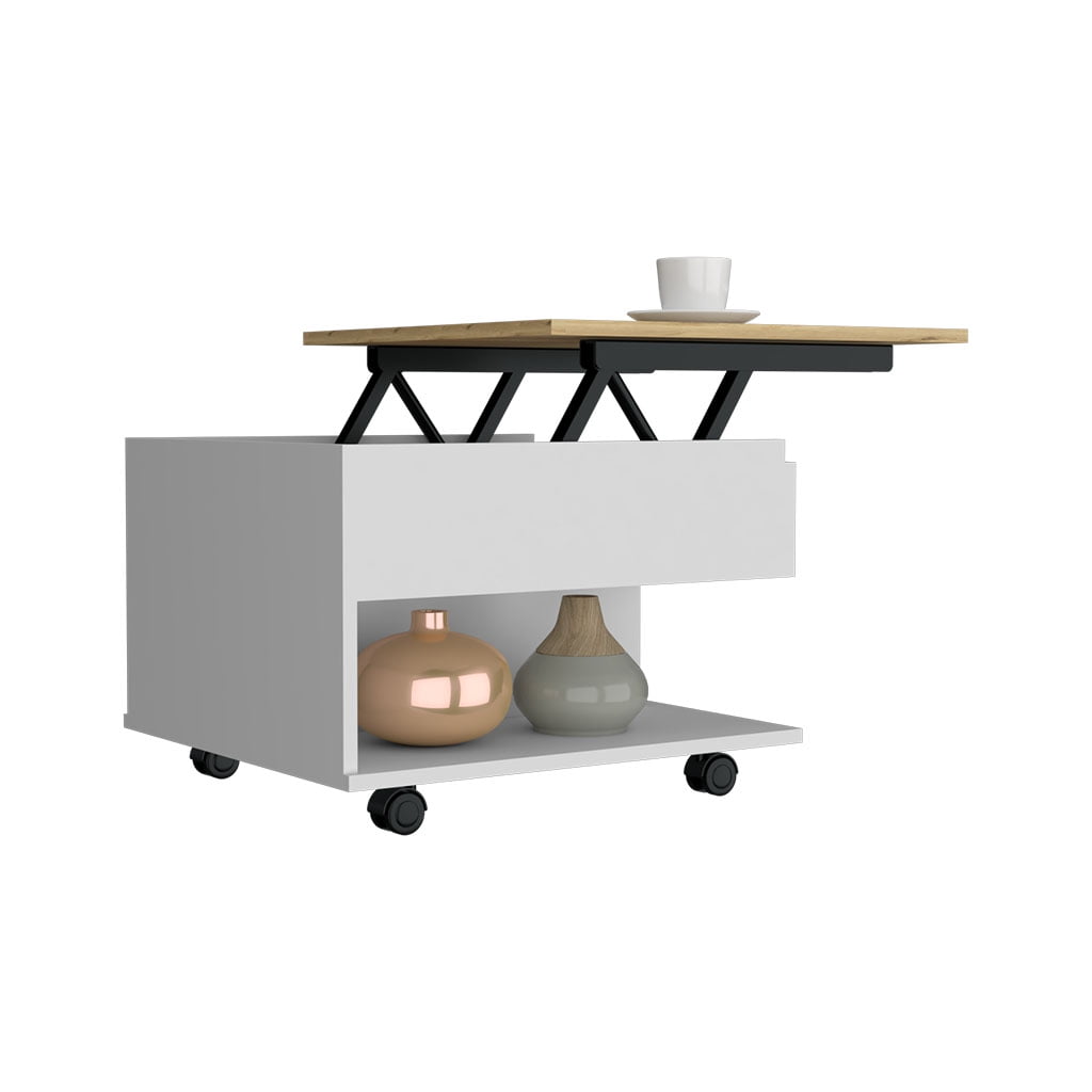 DUOSONG Luanda Lift Top Coffee Table, Casters, One Shelf Multicolor ...