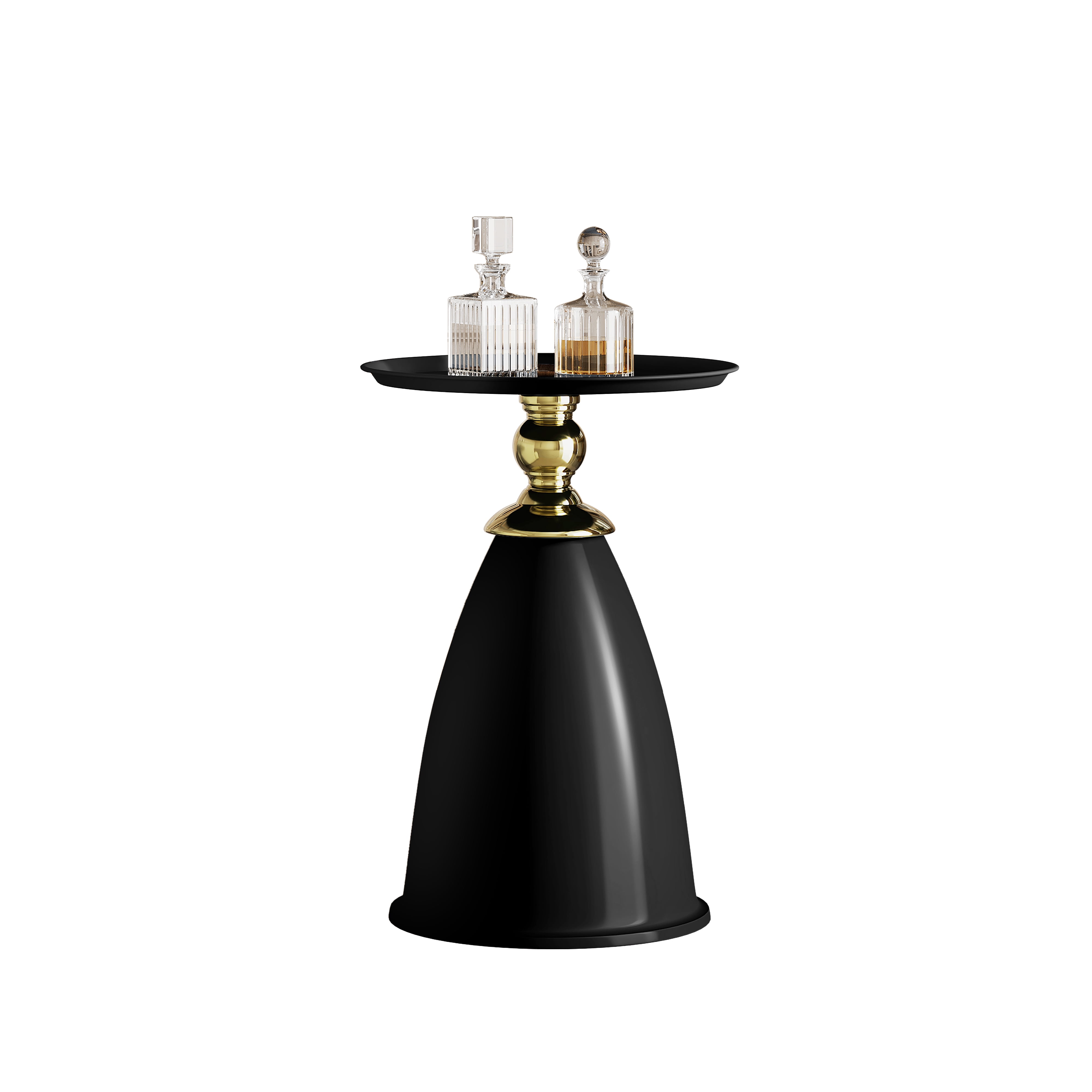 DUOSONG Luxury Design Iron End Table, Minimalist Round Side Table For ...