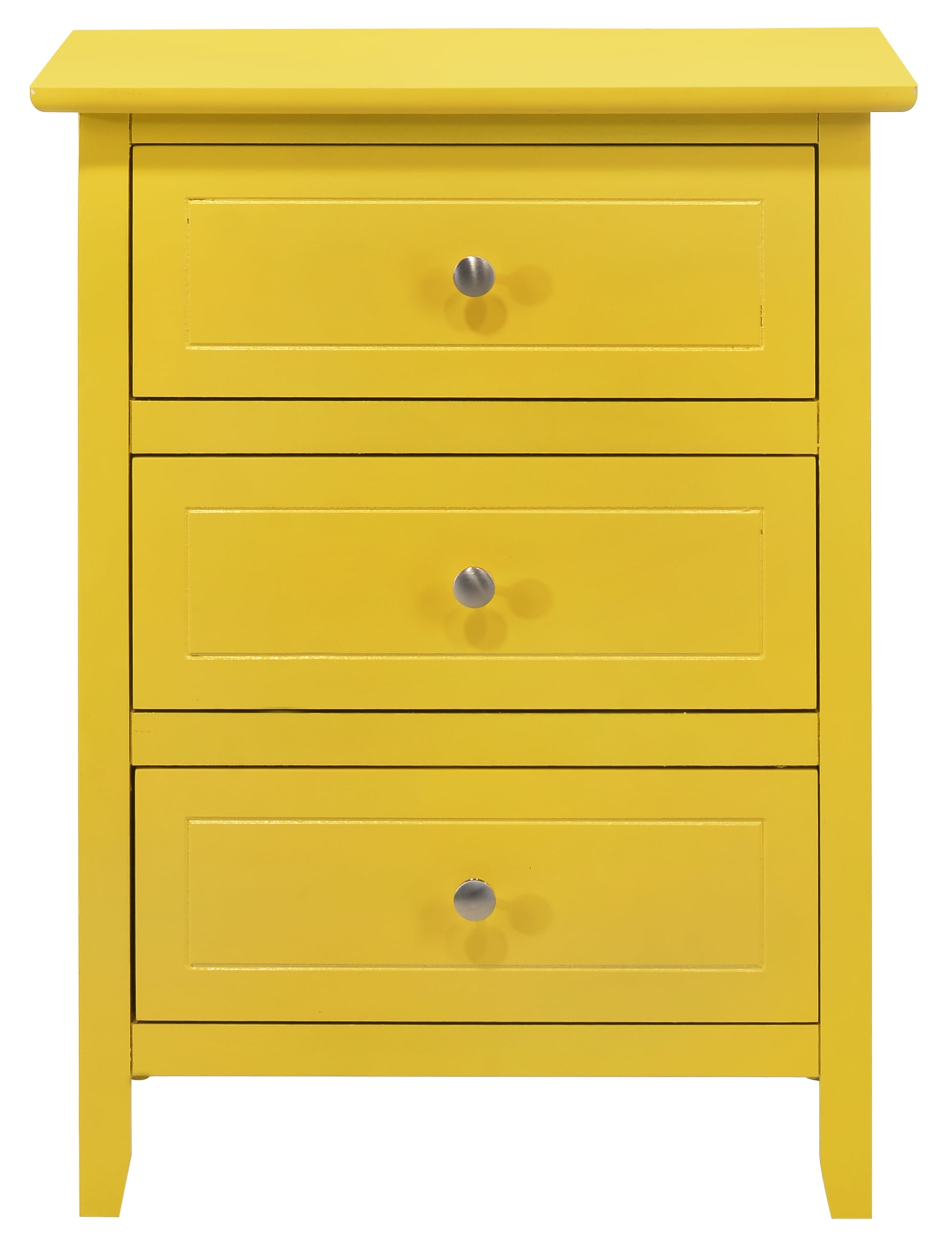 DUOSONG Modern Yellow Nightstand For Your Bedroom Yellow Particle Board Furniture Bedroom ...