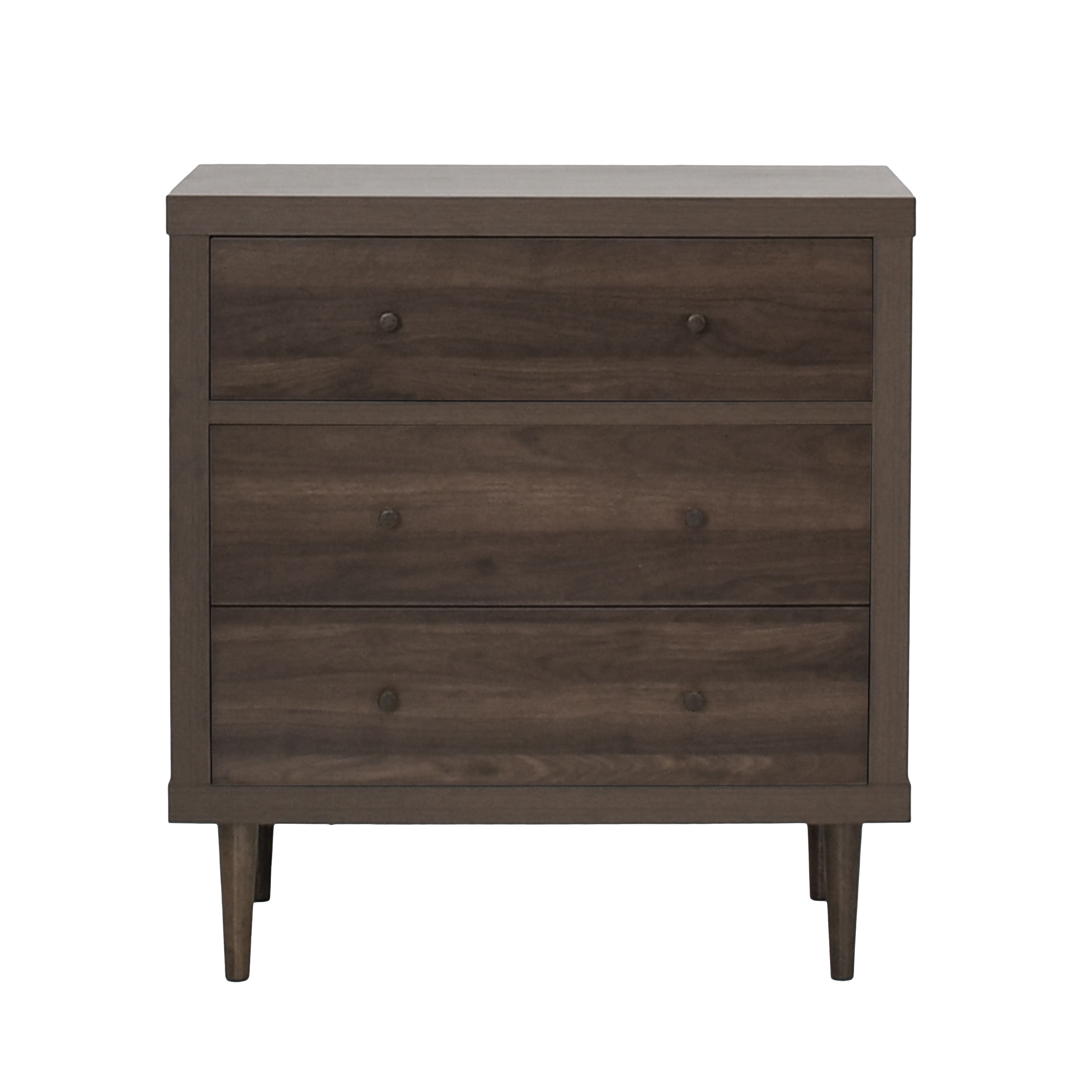 DUOSONG Nordic 3-Drawer Chest Walnut MDF Furniture Bedroom Furniture ...