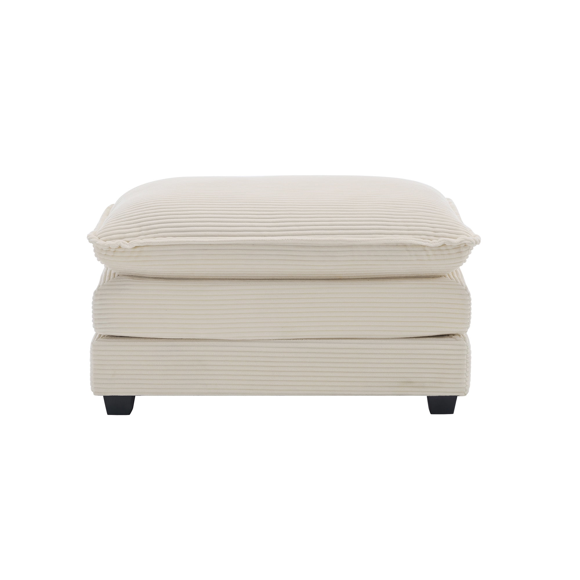 DUOSONG Ottoman Footstool In Corduroy Fabric, Can Be Used With 2 Seater ...