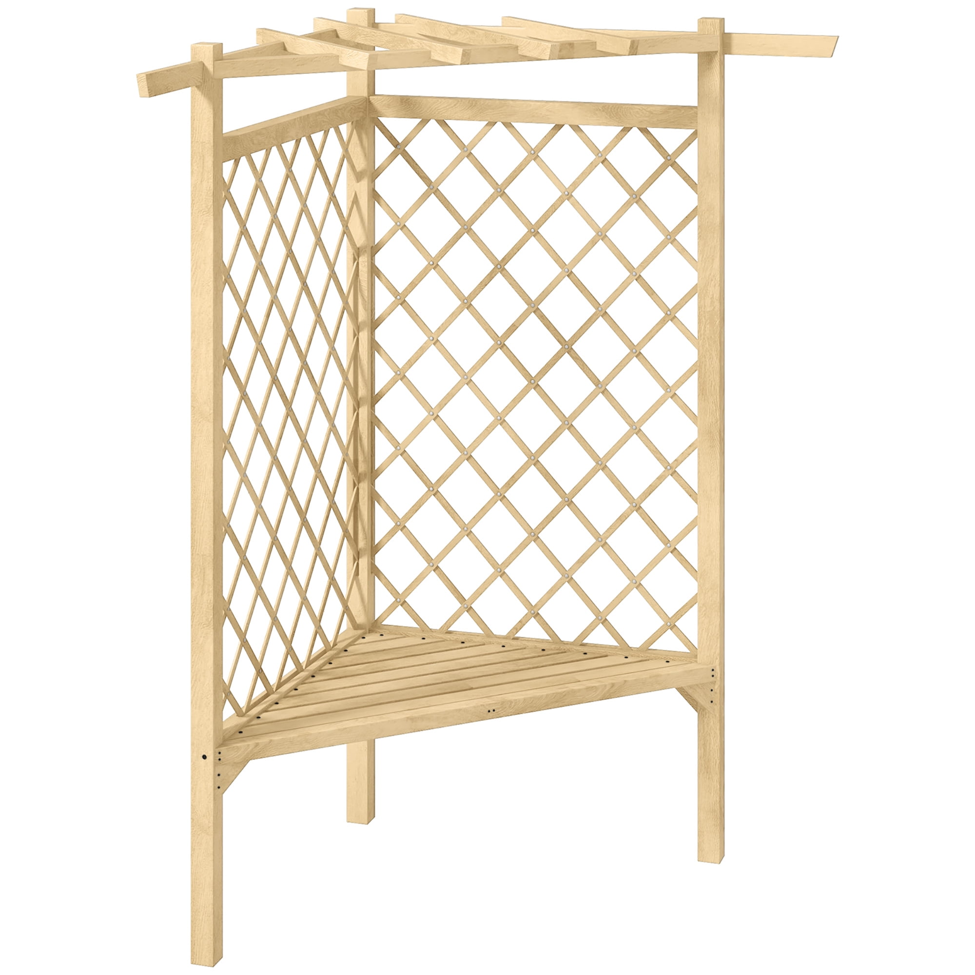 DUOSONG Outsunny 55" Garden Benches For Outdoors, Wooden Park Benches ...