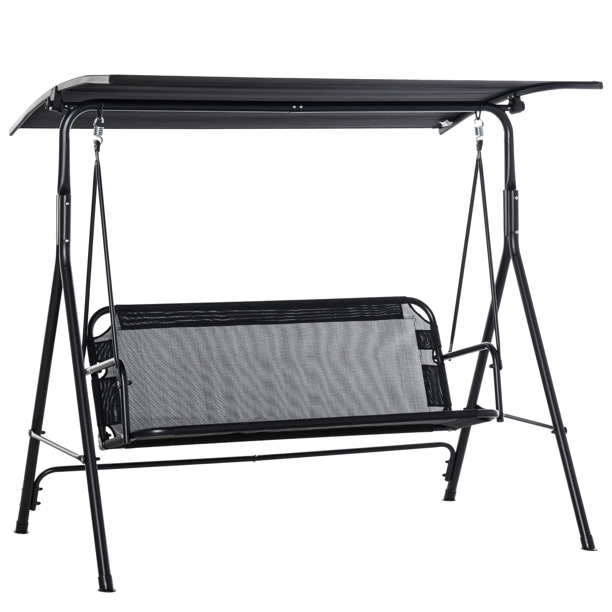 Outdoor Seating Outsunny Patio Swing Chair with Canopy, Seats 2 Adults ...