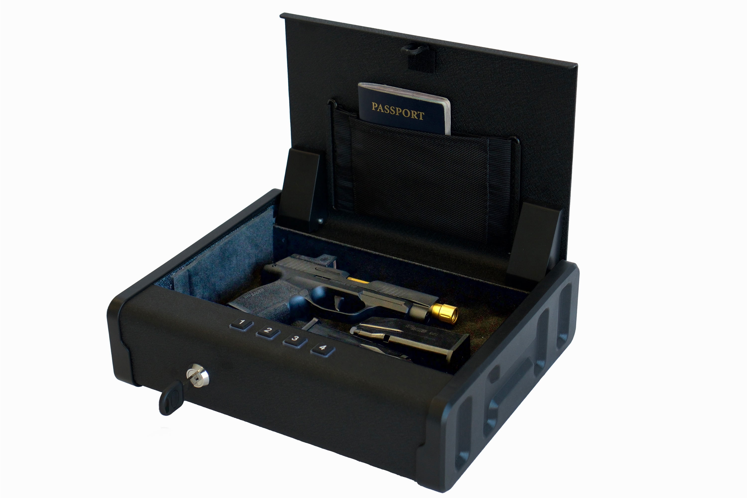 DUOSONG Portable Quick Access Safe, Matte Black Steel, Furniture Office ...
