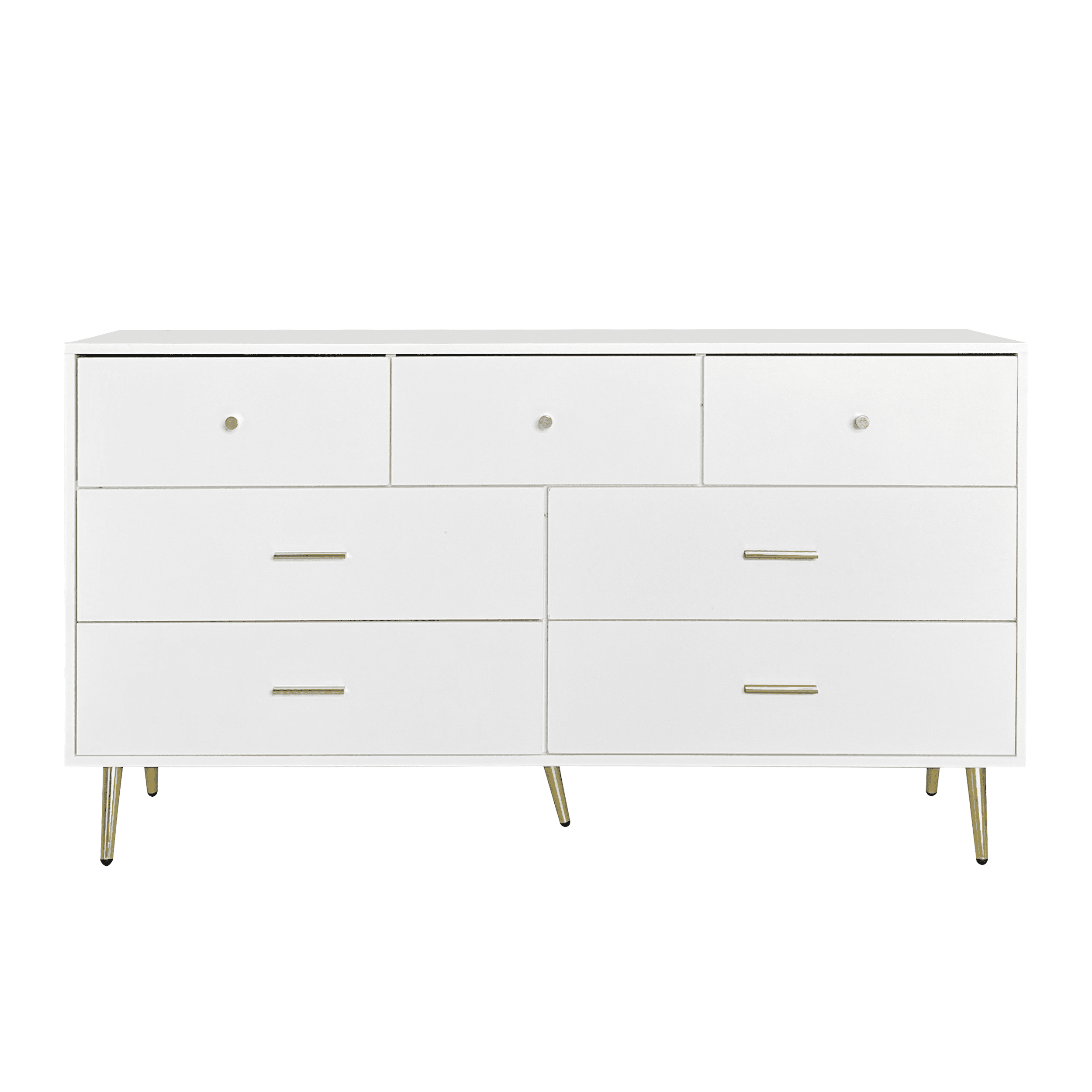DUOSONG Seven Drawers Large Chest Of Drawer Cabinet With Golden Handle ...