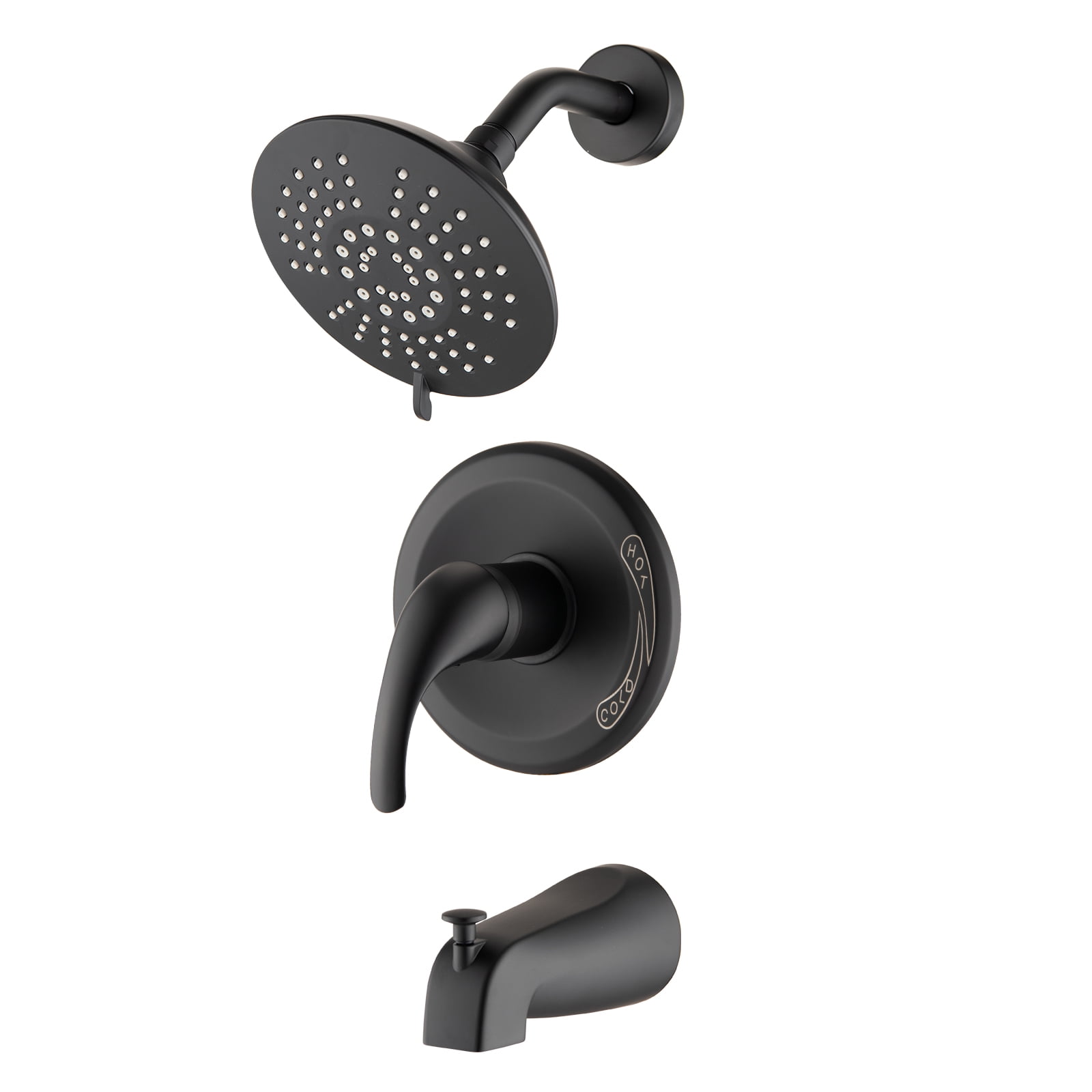 DUOSONG Single Handle Tub Spout And 5-Functions Shower Head Set (Valve ...
