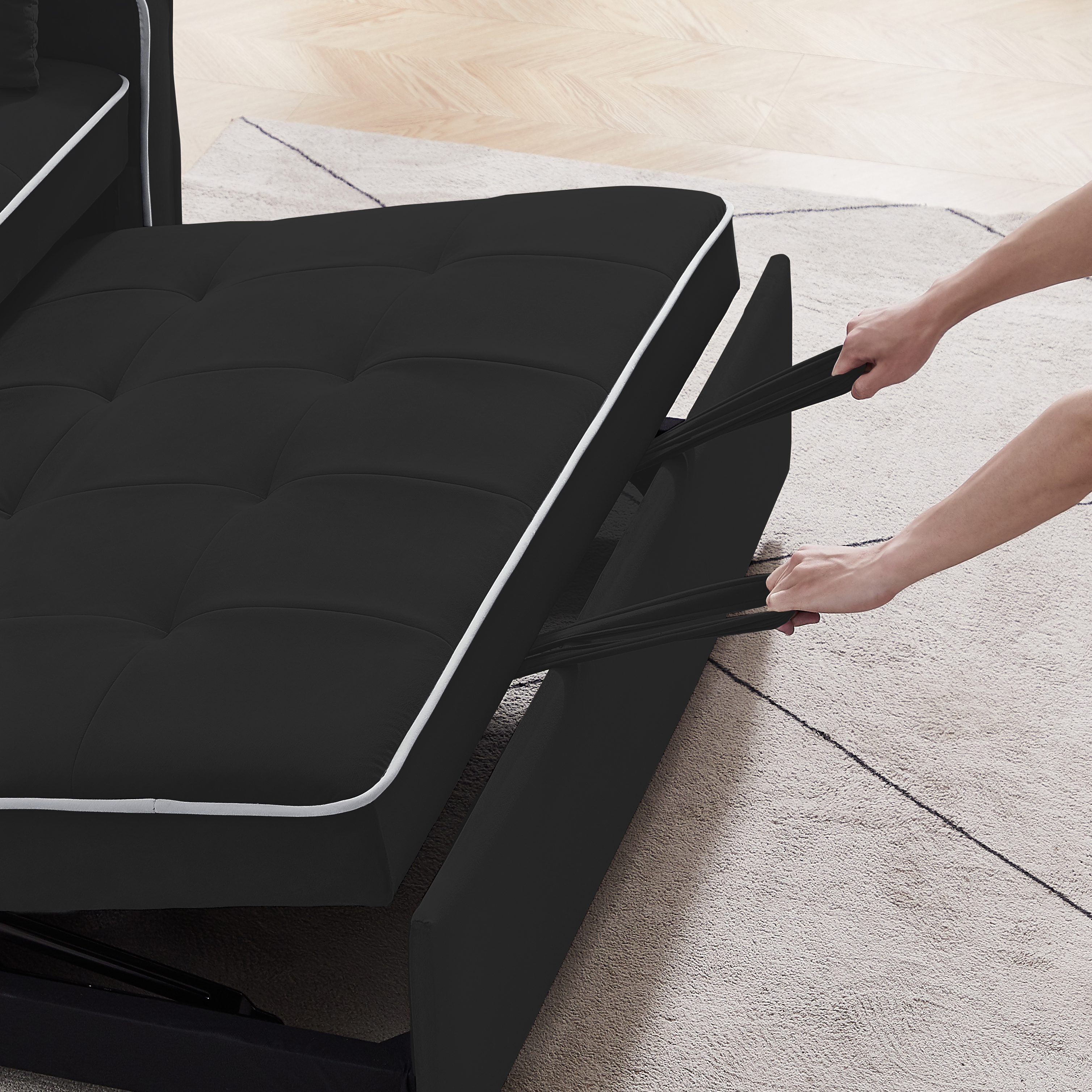 DUOSONG Sofa Bed, 3 In 1 Convertible Sofa Chair Bed, Adjustable ...