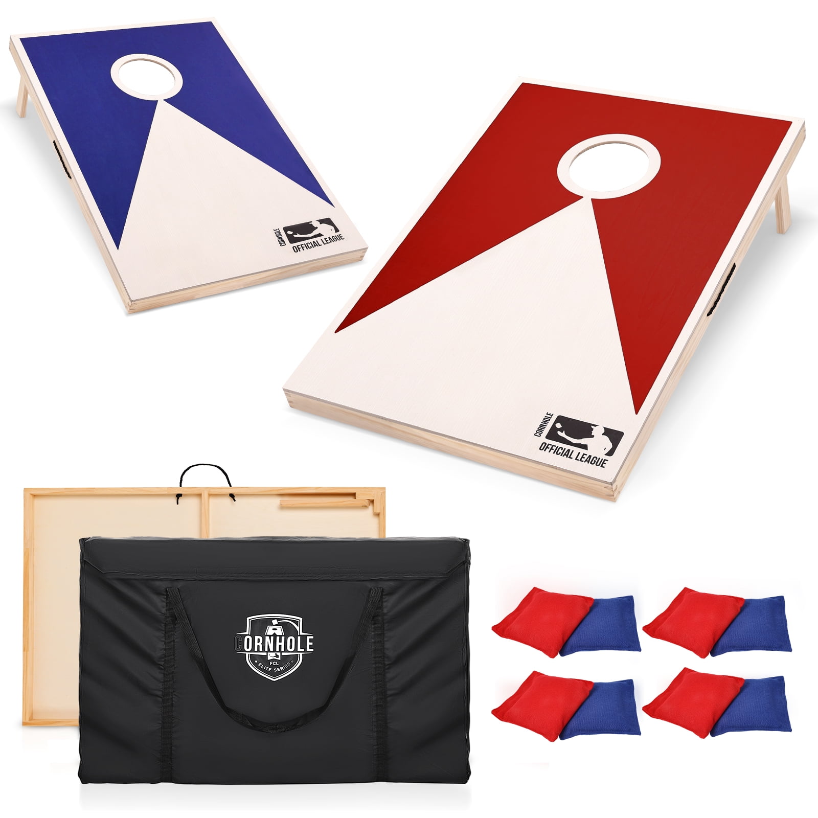 DUOSONG Solid Wood Premium Cornhole Set - 3 Feet X 2 Feet Game Boards ...