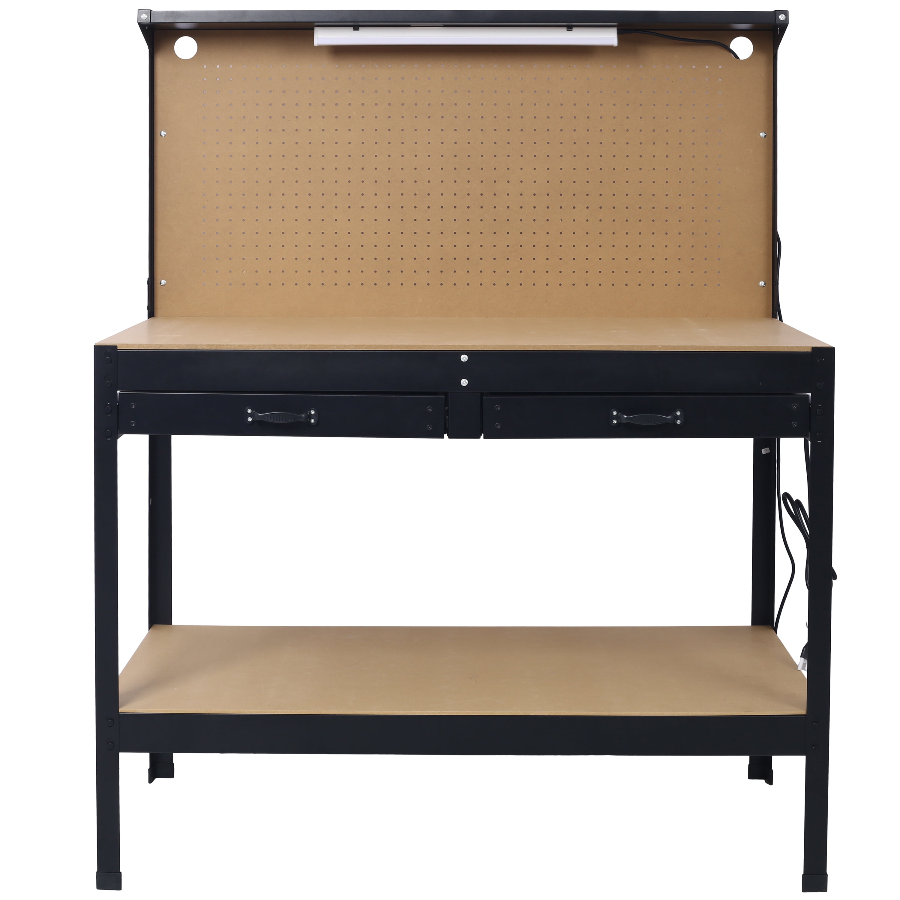 DUOSONG Steel Workbench Tool Storage Work Bench Workshop Tools Table W ...