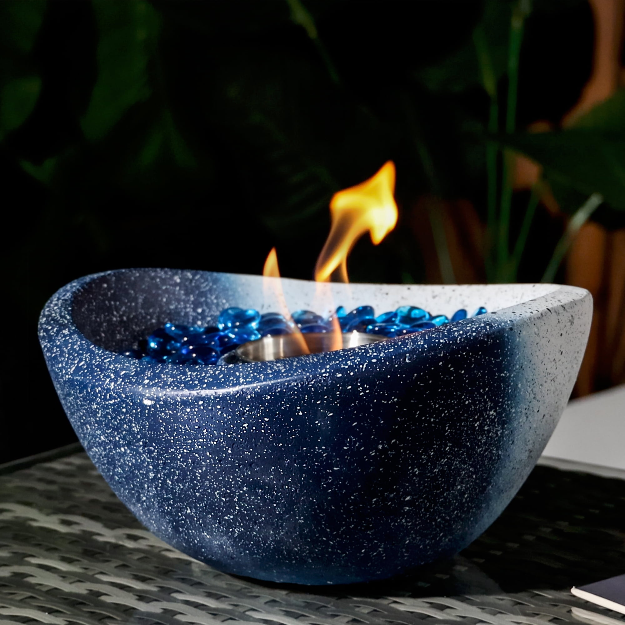 DUOSONG Tabletop Fire Pit With Mixed Color, Outdoor & Indoor Fire Pit ...