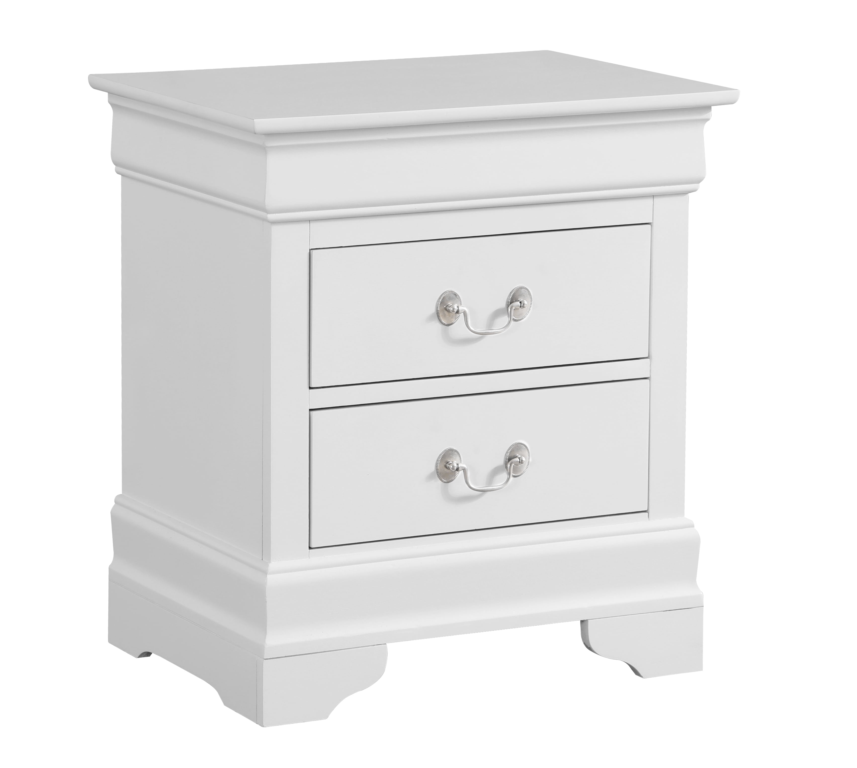 DUOSONG Timeless White Traditional Nightstand White Particle Board ...