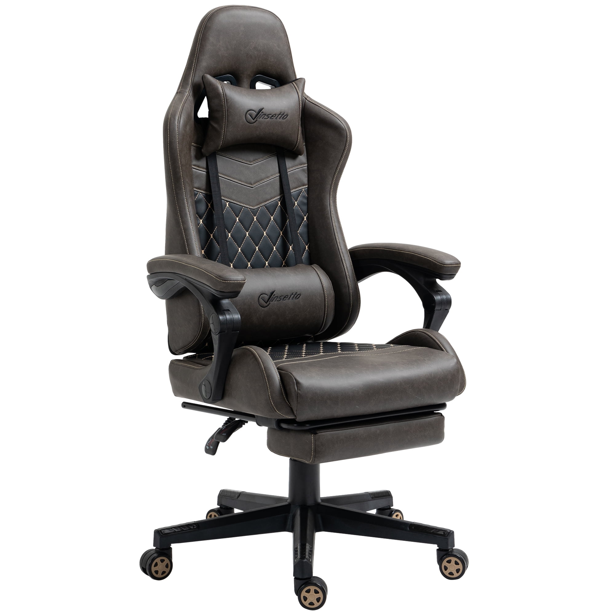 DUOSONG Vinsetto Racing Gaming Chair Diamond Pu Leather Office Gamer ...