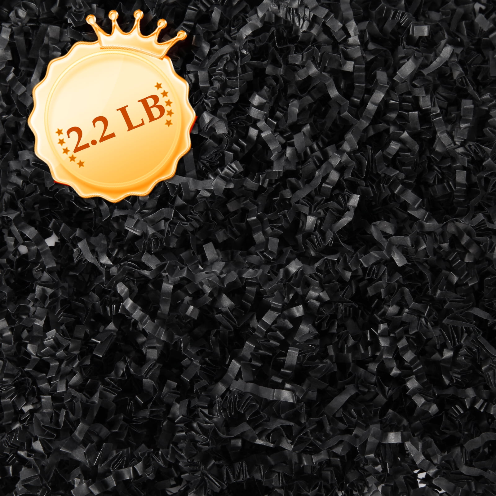 DUOTAN Black Crinkle Cut Paper Shred Filler (2.2 LB), Shredded Paper ...