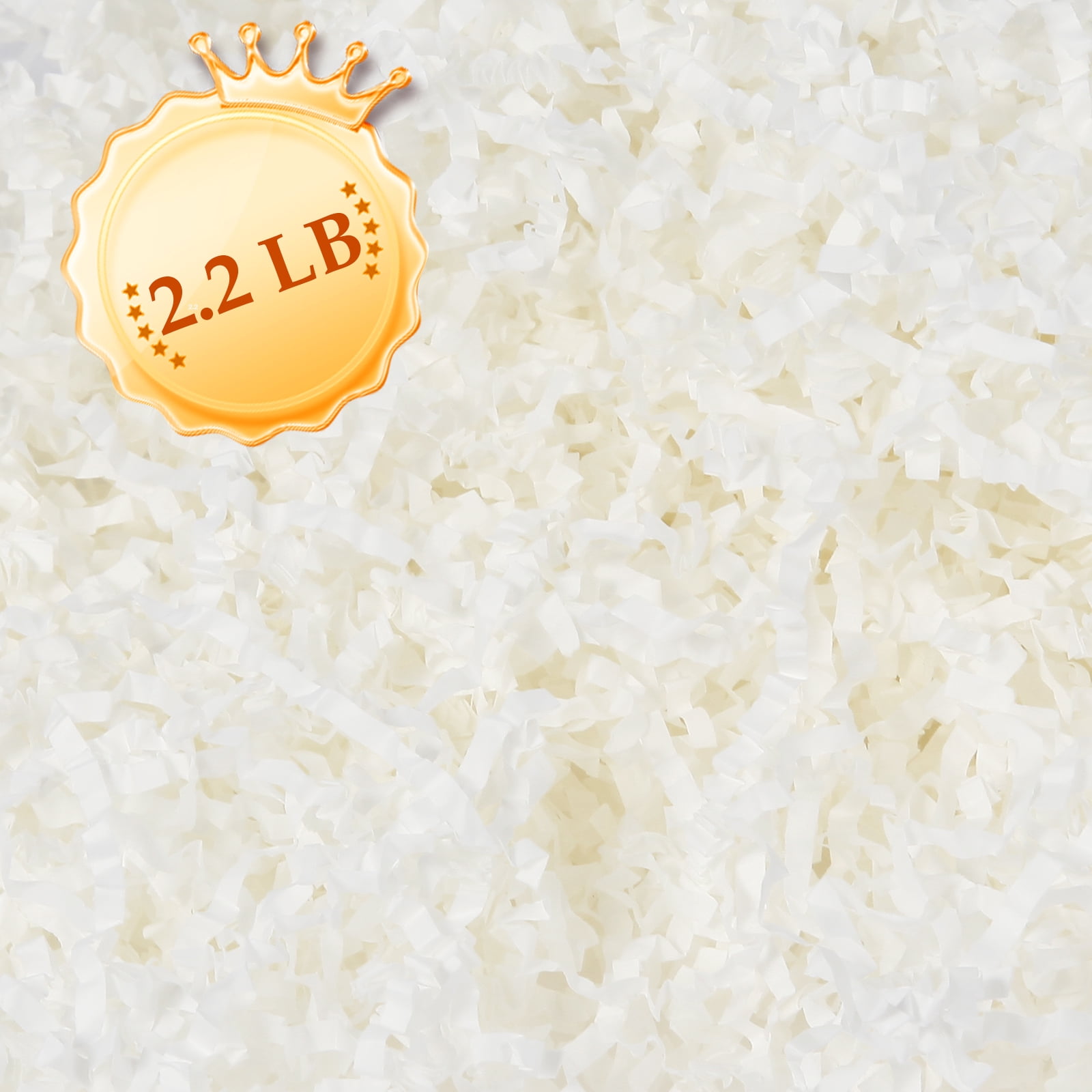 DUOTAN White Crinkle Cut Paper Shred Filler (2.2 LB), Shredded Paper ...