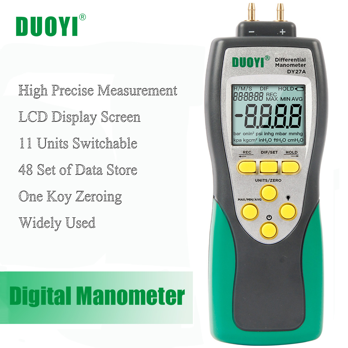 Digital Manometer With Dual Input - Walmart.com