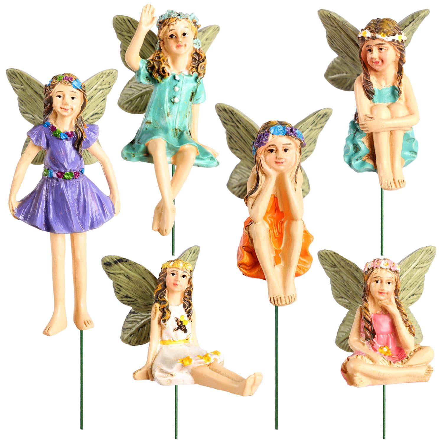DUPOCHU 6Pcs Fairy Garden EC36 Accessories - Vintage Resin Garden ...