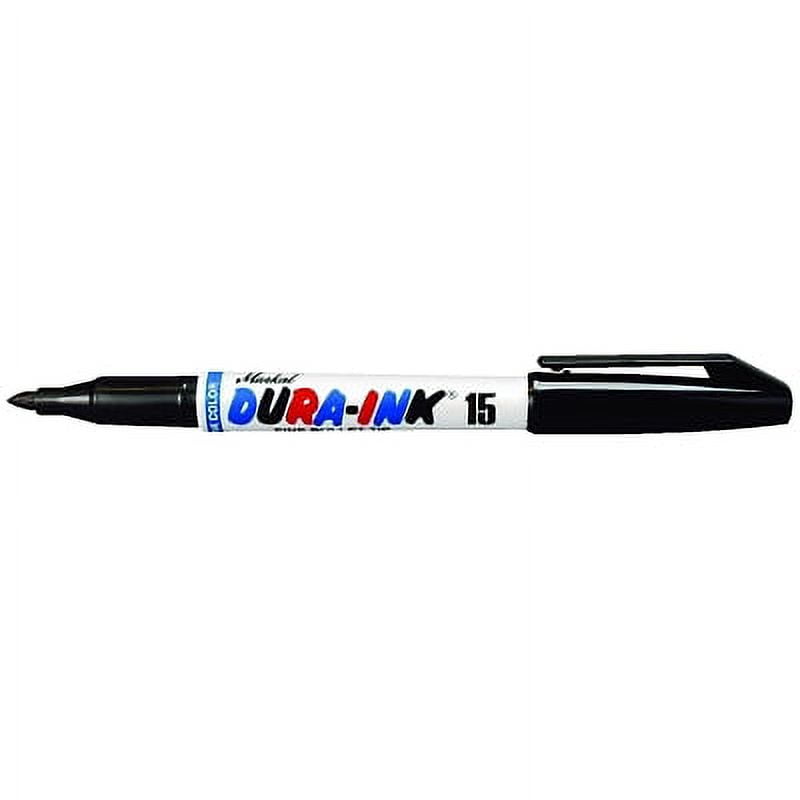 DURA-INK 25 Permanent Ink Marker, Black, 1/8 in to 1/4 in Tip, Chisel ...