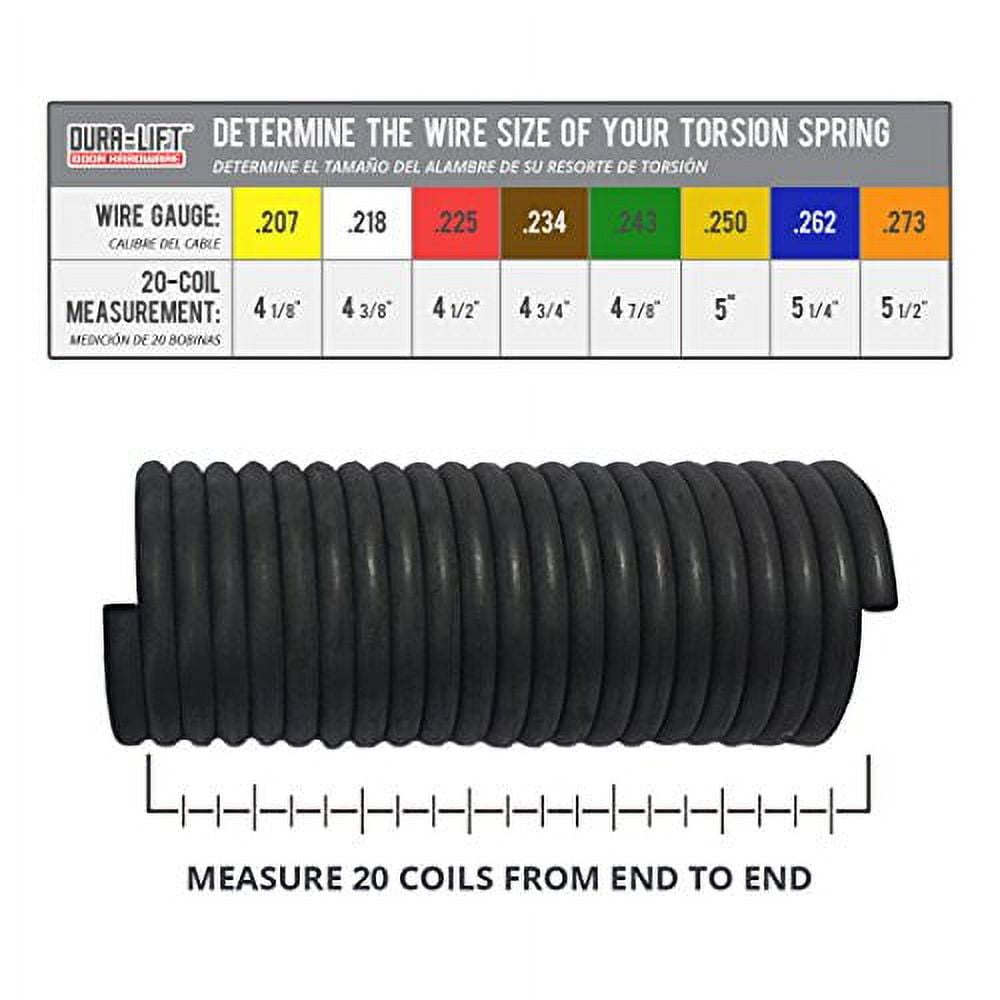 DURA-LIFT .243 x 2" x 33" Torsion Garage Springs (Green, Left & Right ...