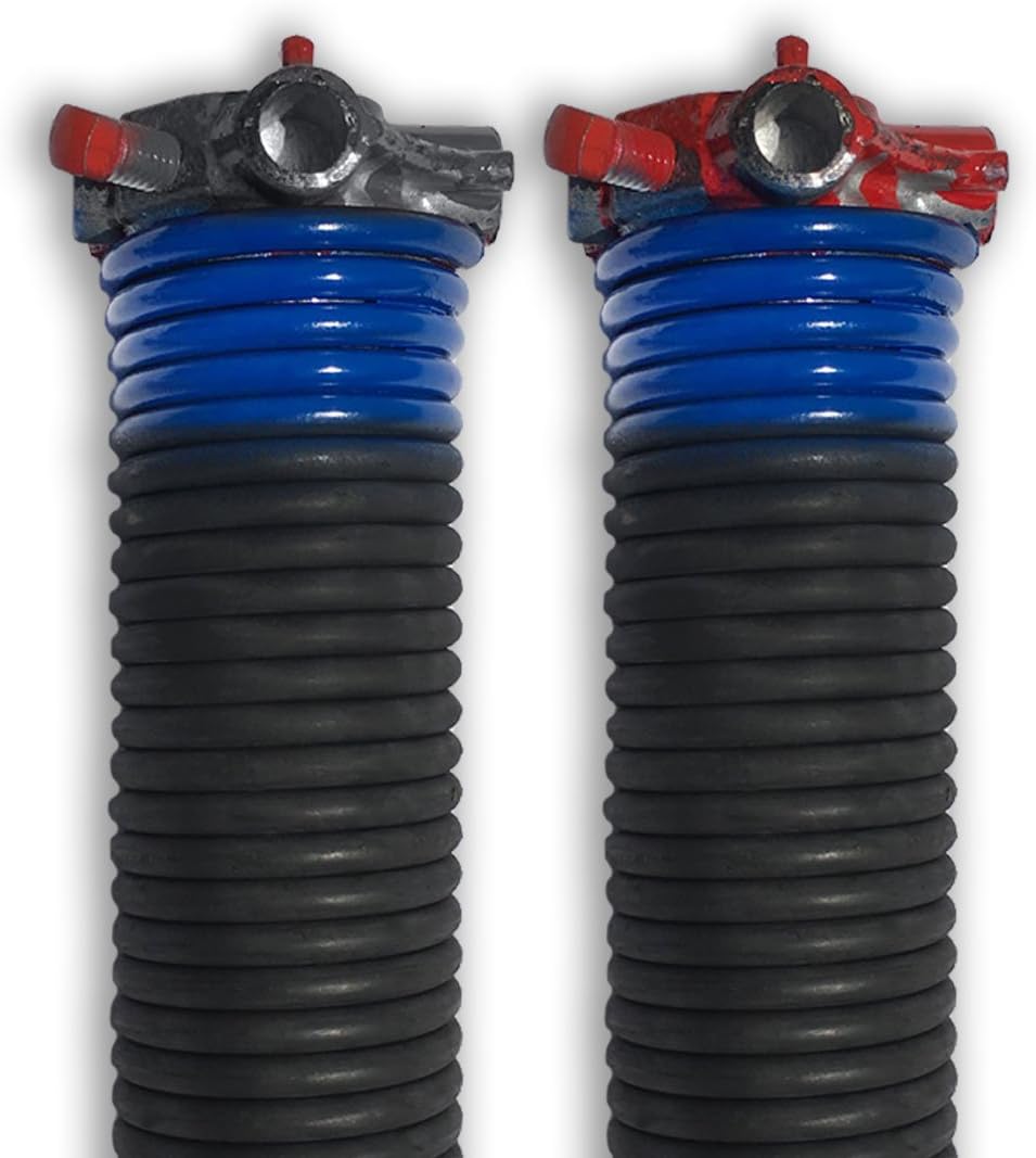 DURA-LIFT .262 x 1.75" x 38" Torsion Garage Springs (Blue, Left & Right ...