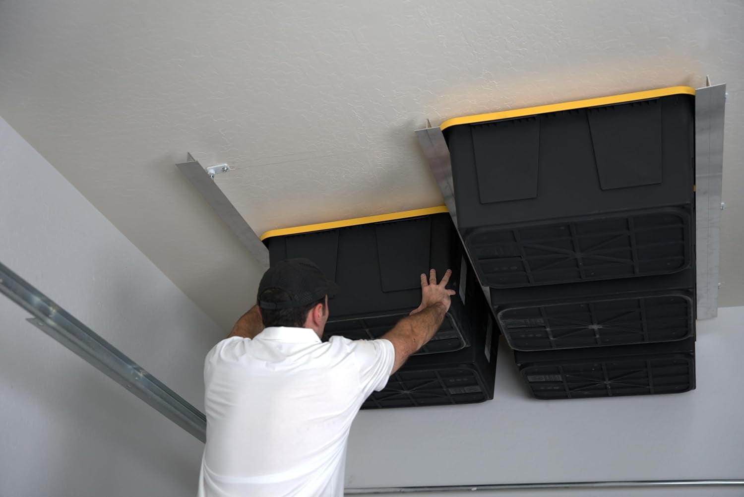 DURA-LIFT Elevate Overhead Slide Bin Gargage Storage System, Holds Up ...