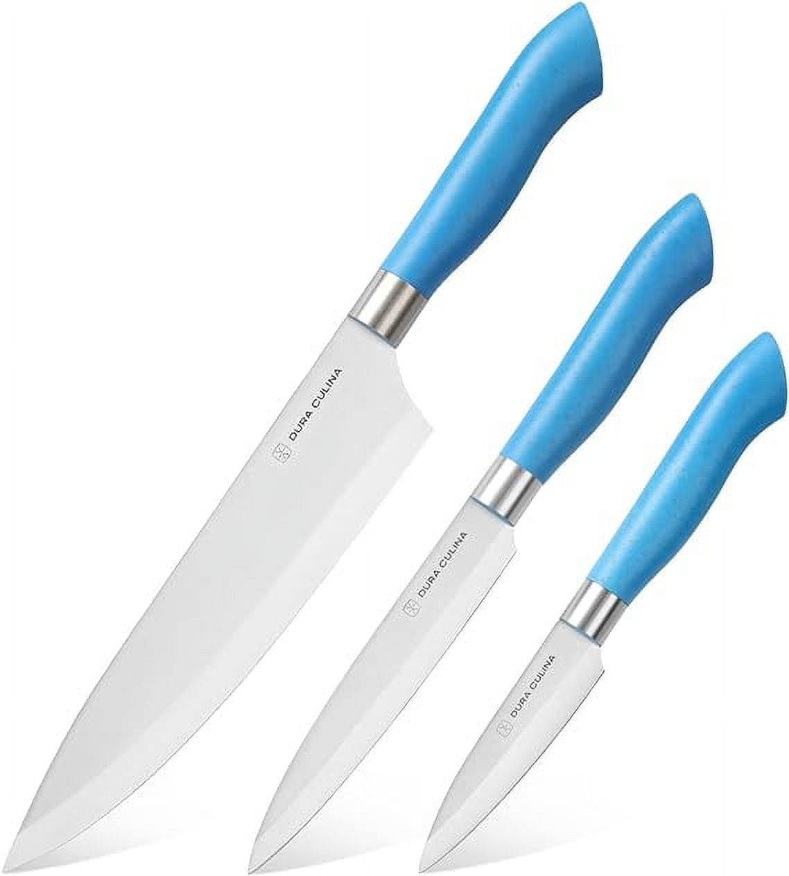 Dura Living EcoCut 3-Piece Kitchen Knife Set High Carbon Blades - LIGHT ...