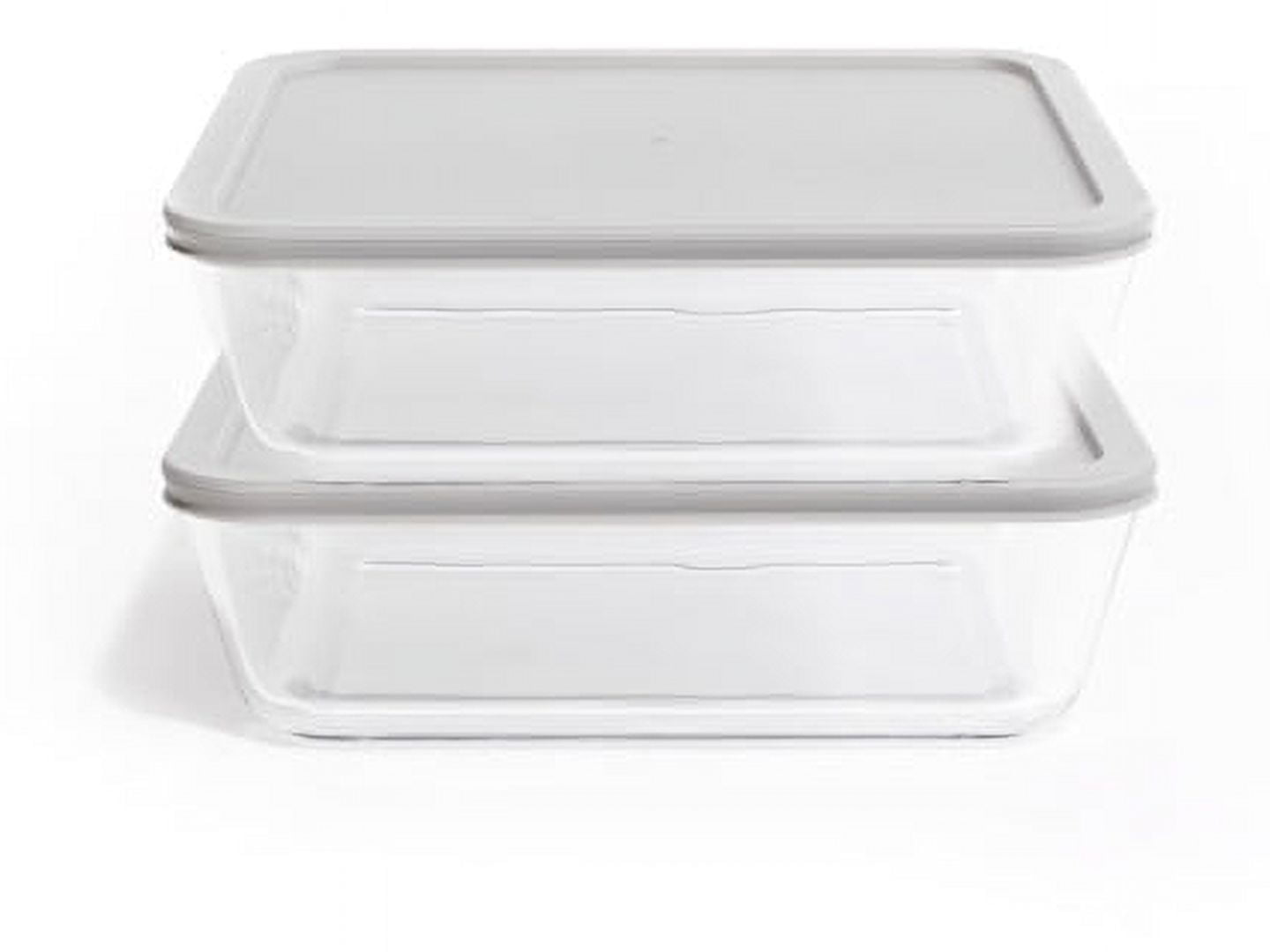 DURA LIVING Glass Food Storage Containers - 4 Piece 11 Cup (2 ...