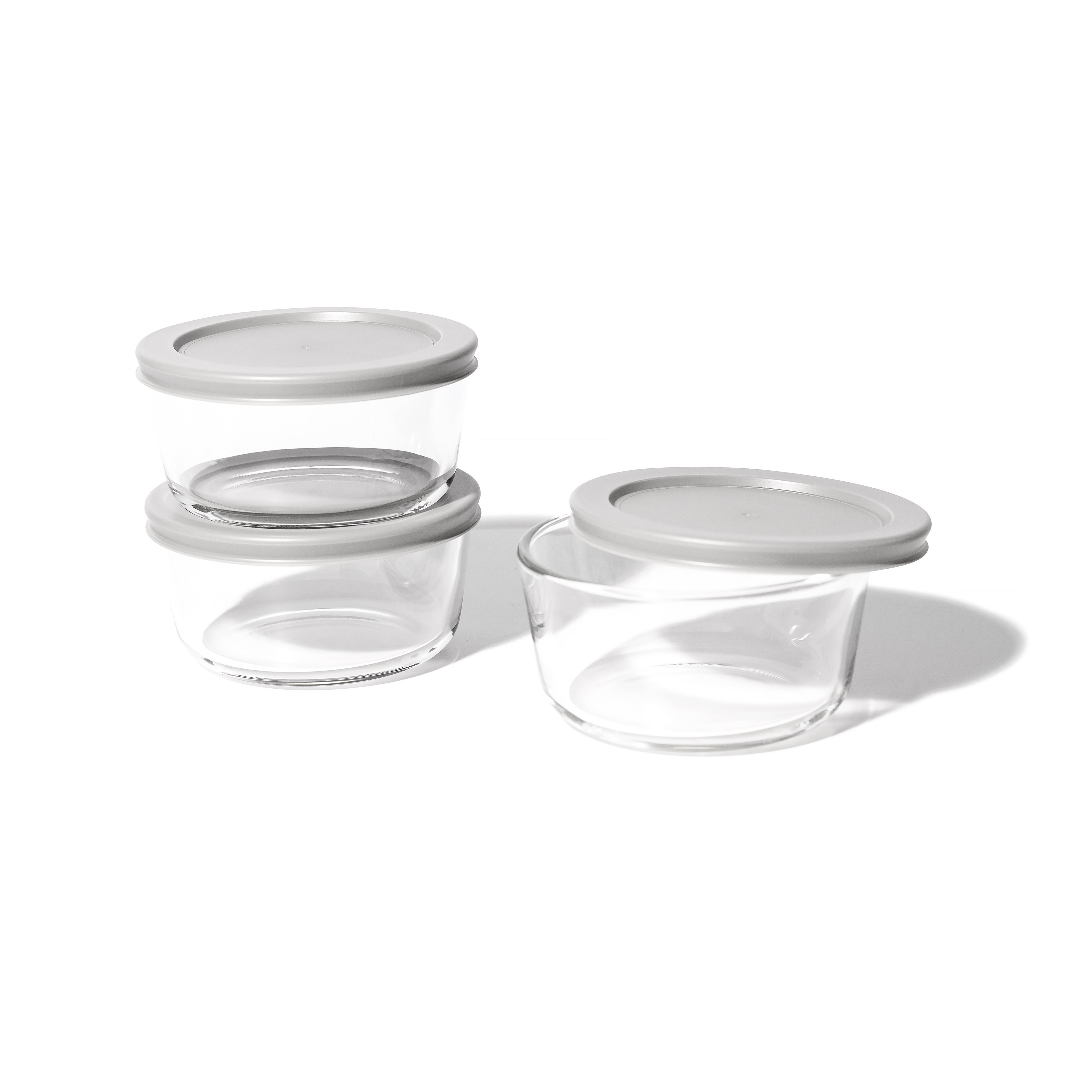 DURA LIVING Glass Food Storage Containers - 6 Piece 2 Cup Set (3 ...