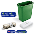 DURABIN 60L Green Bin & White Lid and 110L Bin Bags Set - Walmart.com