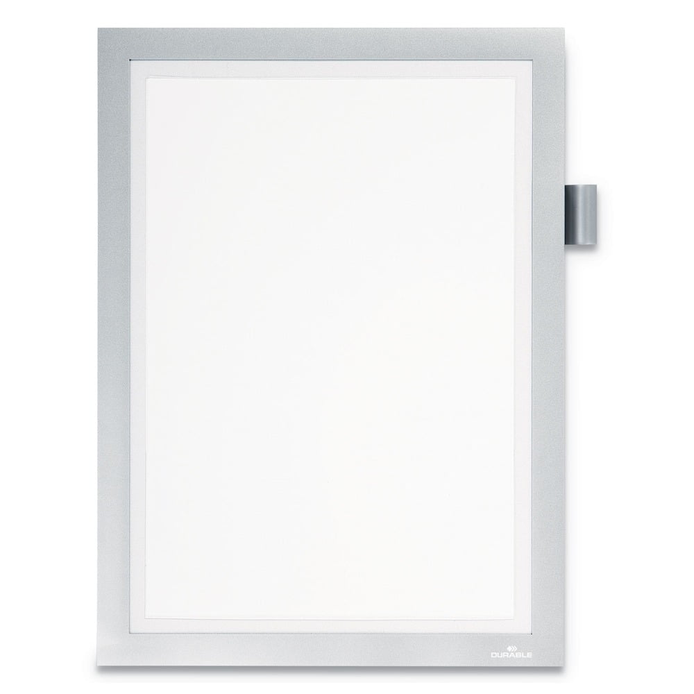 DURABLE DURAFRAME Note Sign Holder 8 1/2" x 11" Silver Frame 477323 ...