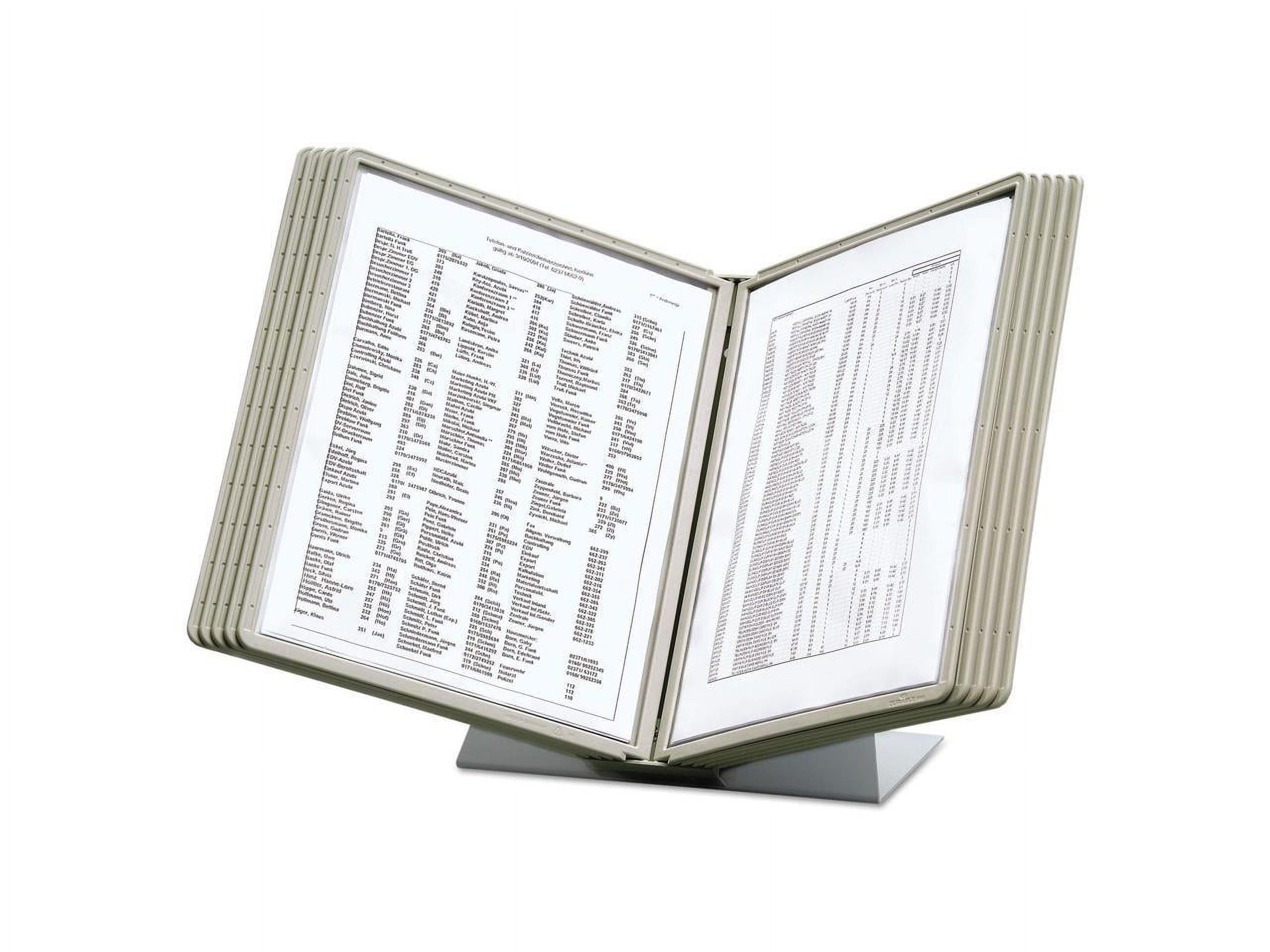 DURABLE Desk Reference System With Display Sleeves - 10 Panels - 2 ...