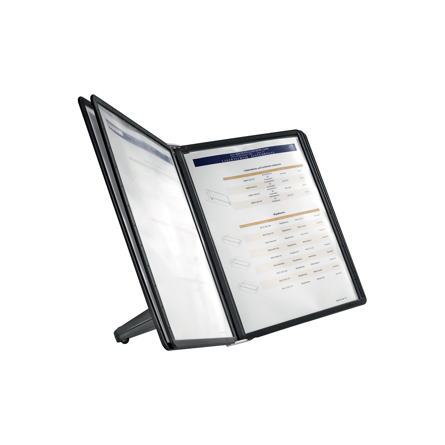 DURABLE Desktop Reference System, 5 Double-Sided Panels, Letter-Size ...