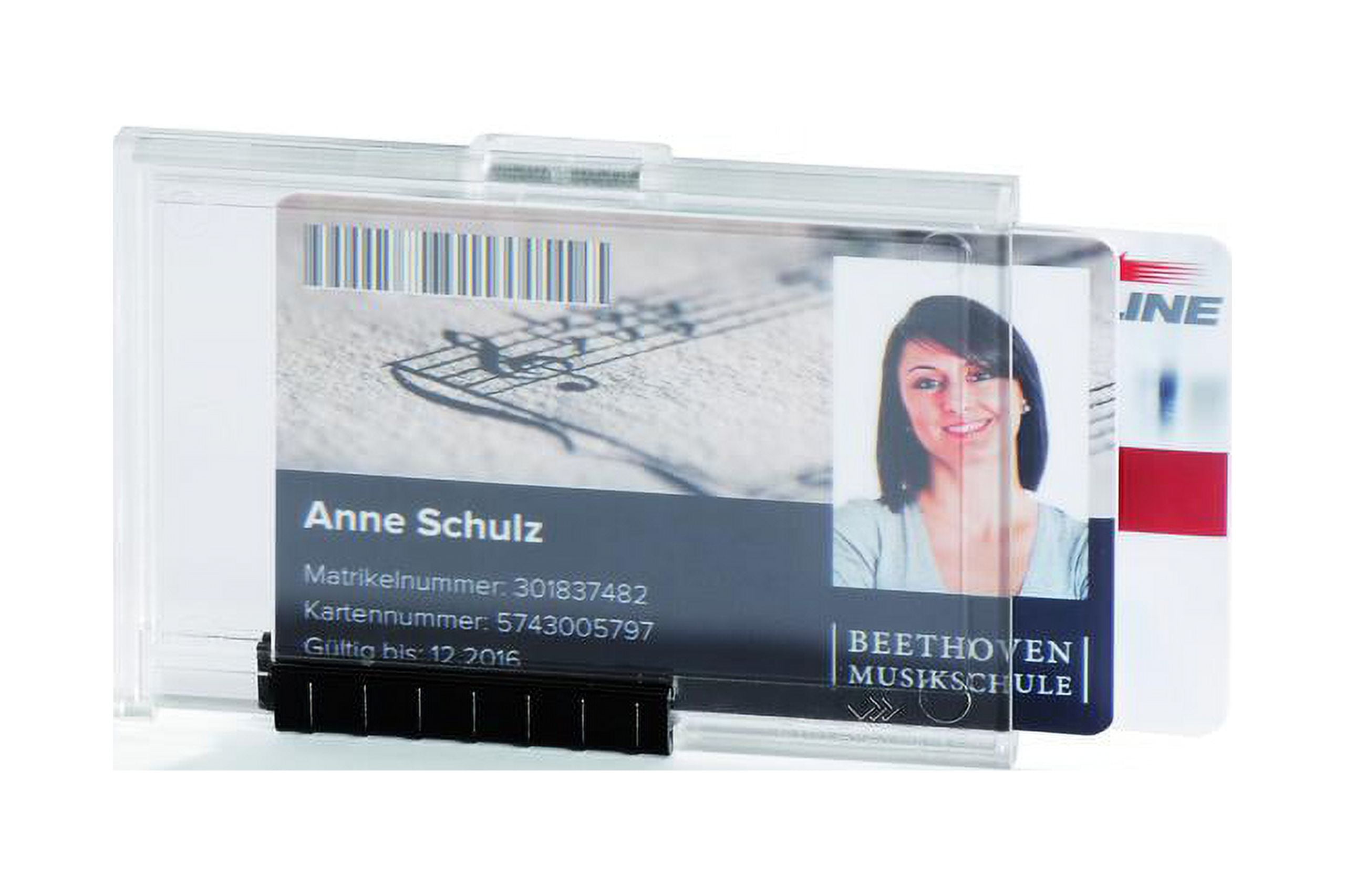 DURABLE PUSHBOX Duo Security Card Holder for Two Cards, Transparent ...