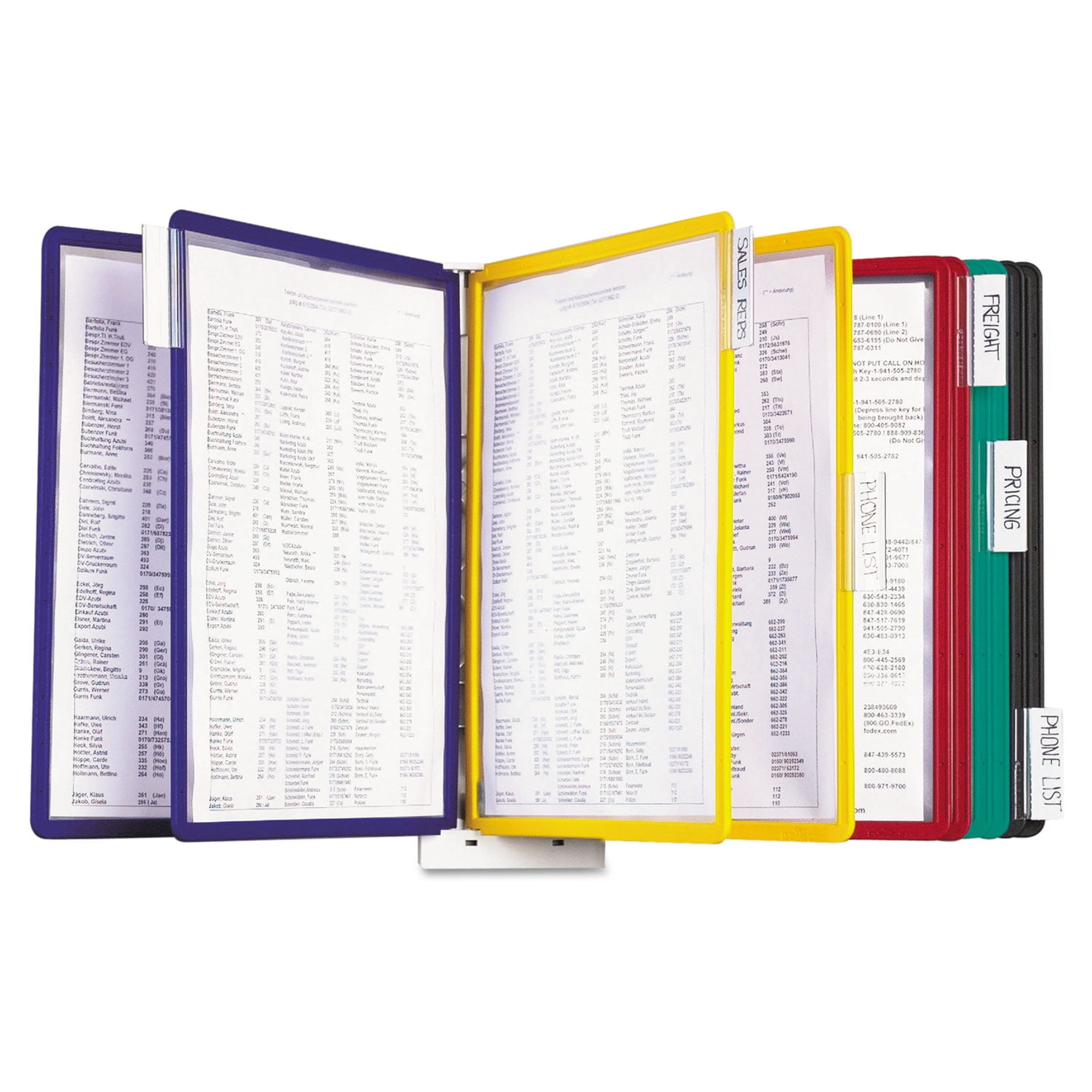 DURABLE Wall Mounted Reference System, 10 Double-Sided Panels, Letter ...