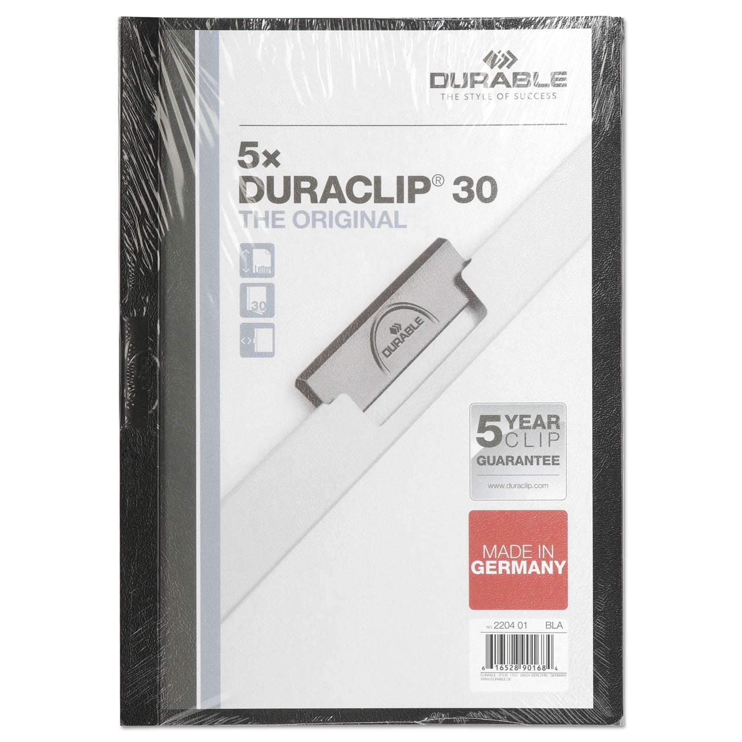Durable DuraClip Report Cover 8 9/10 x 11 1/5 Clear 5 per pack 220401 ...