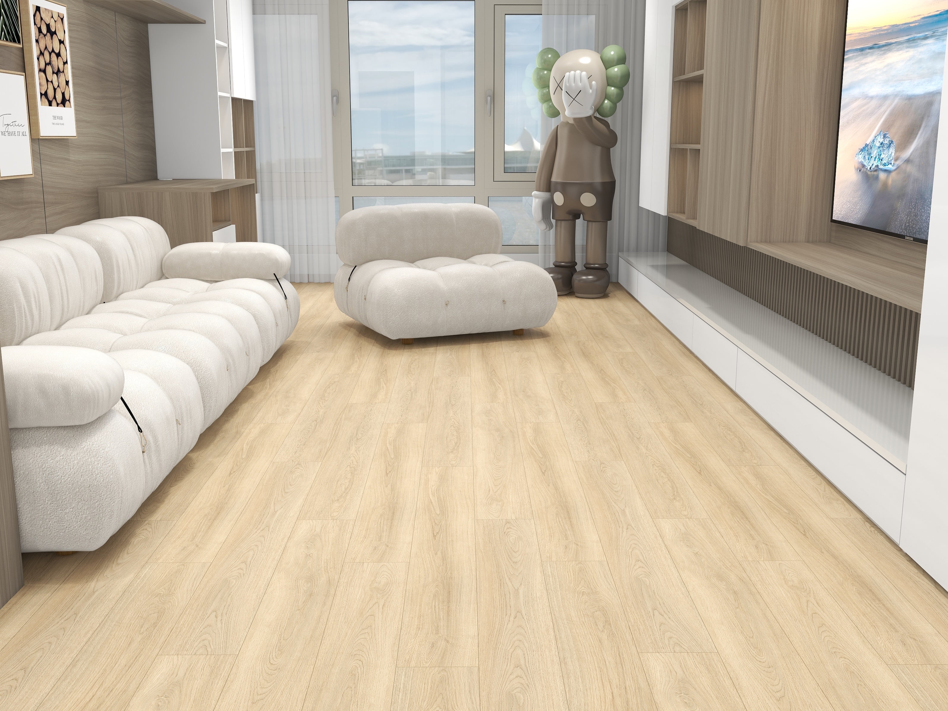 DURAPRO X 28 mil, Click-In SPC Flooring, 7.5mm SYCAMORE - Walmart.com