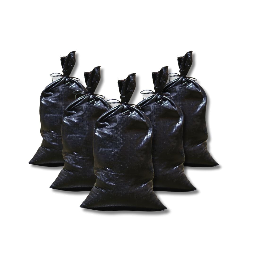 DURASACK® Sand Bags with Tie Strings, Heavy Duty, 14" x 26", Black, 100 ...