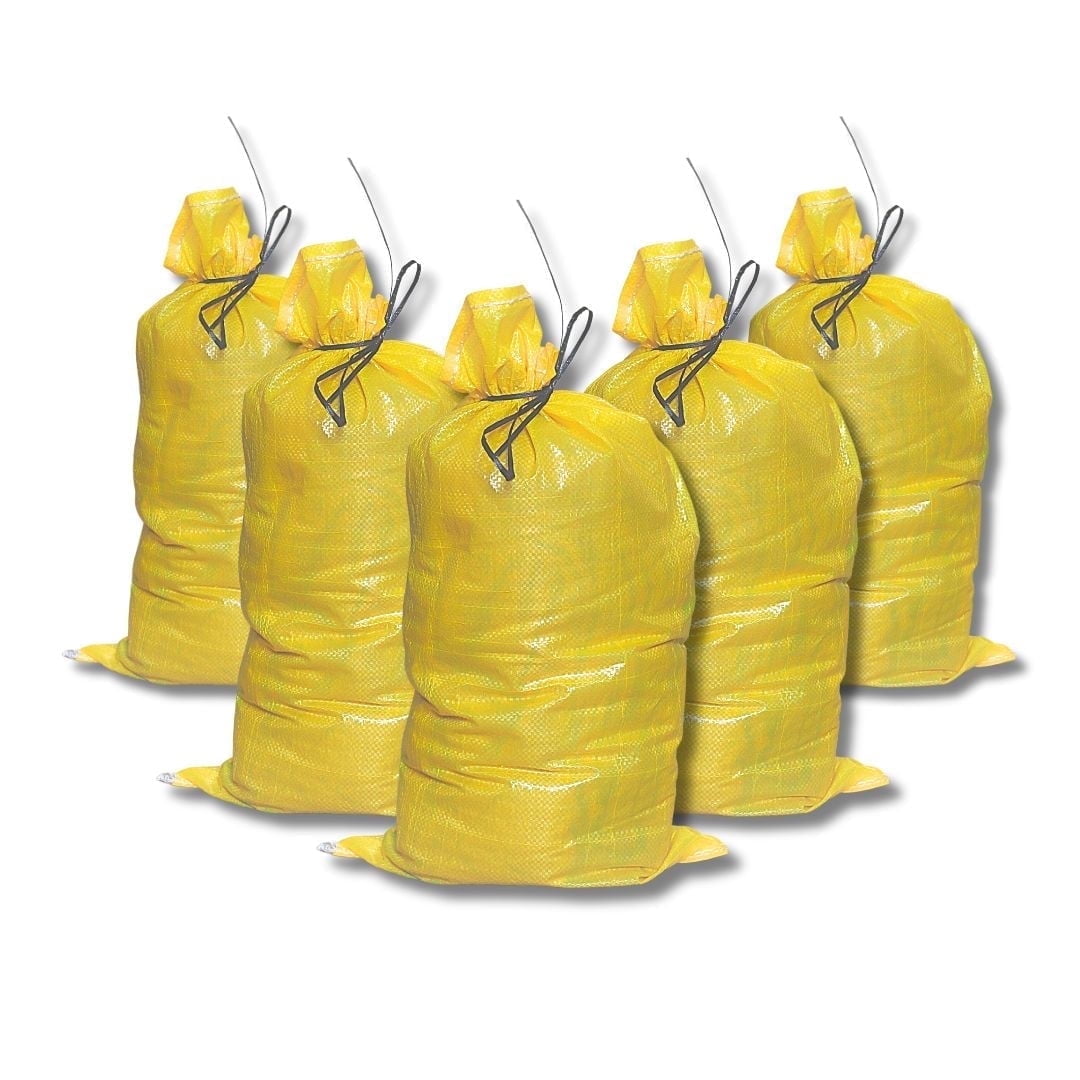 DURASACK® Sand Bags with Tie Strings, Heavy Duty, 14" x 26", Yellow ...