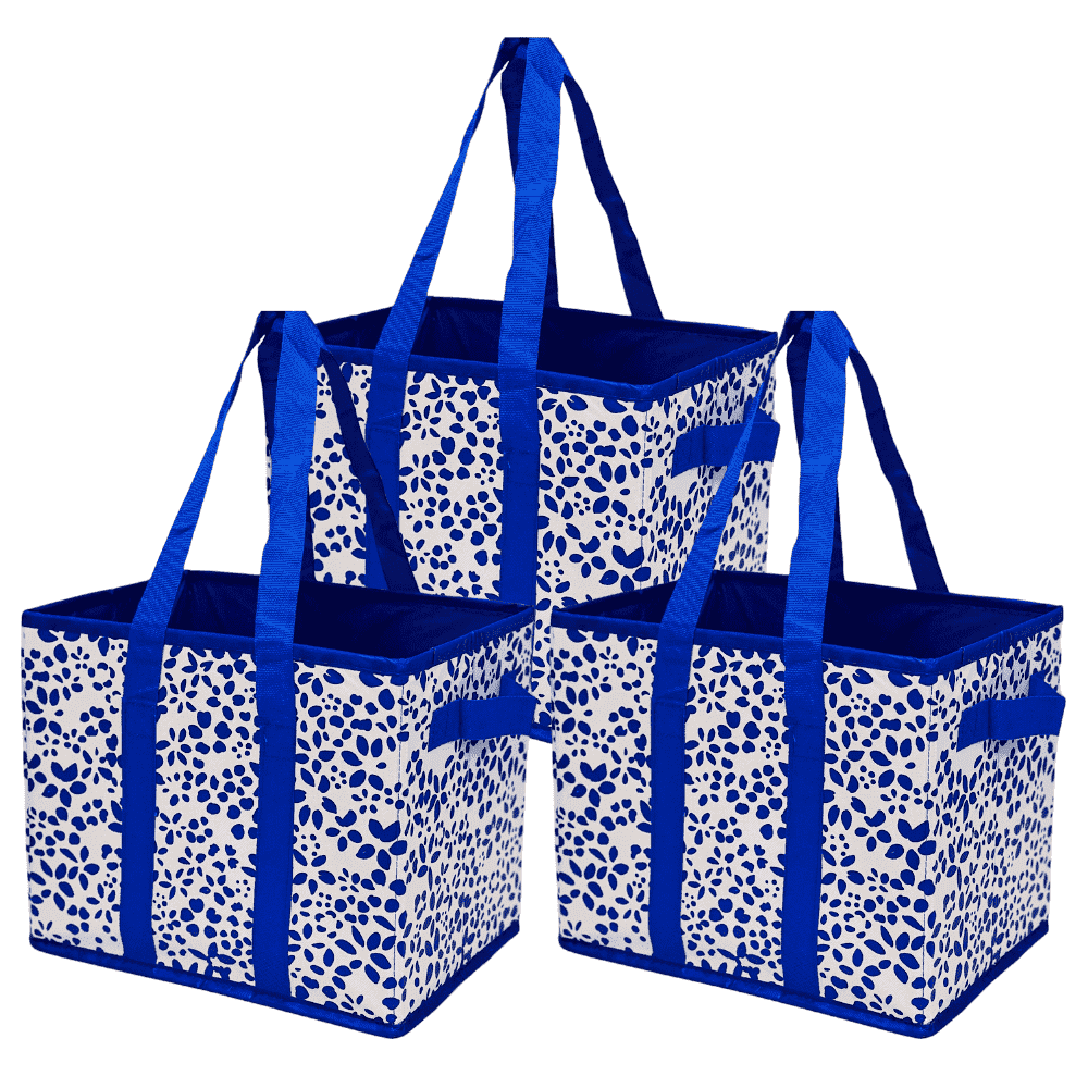 DURASACK® Collapsible Totes, All-Purpose, 13"L x 9.5"W x 11"H, Floral ...
