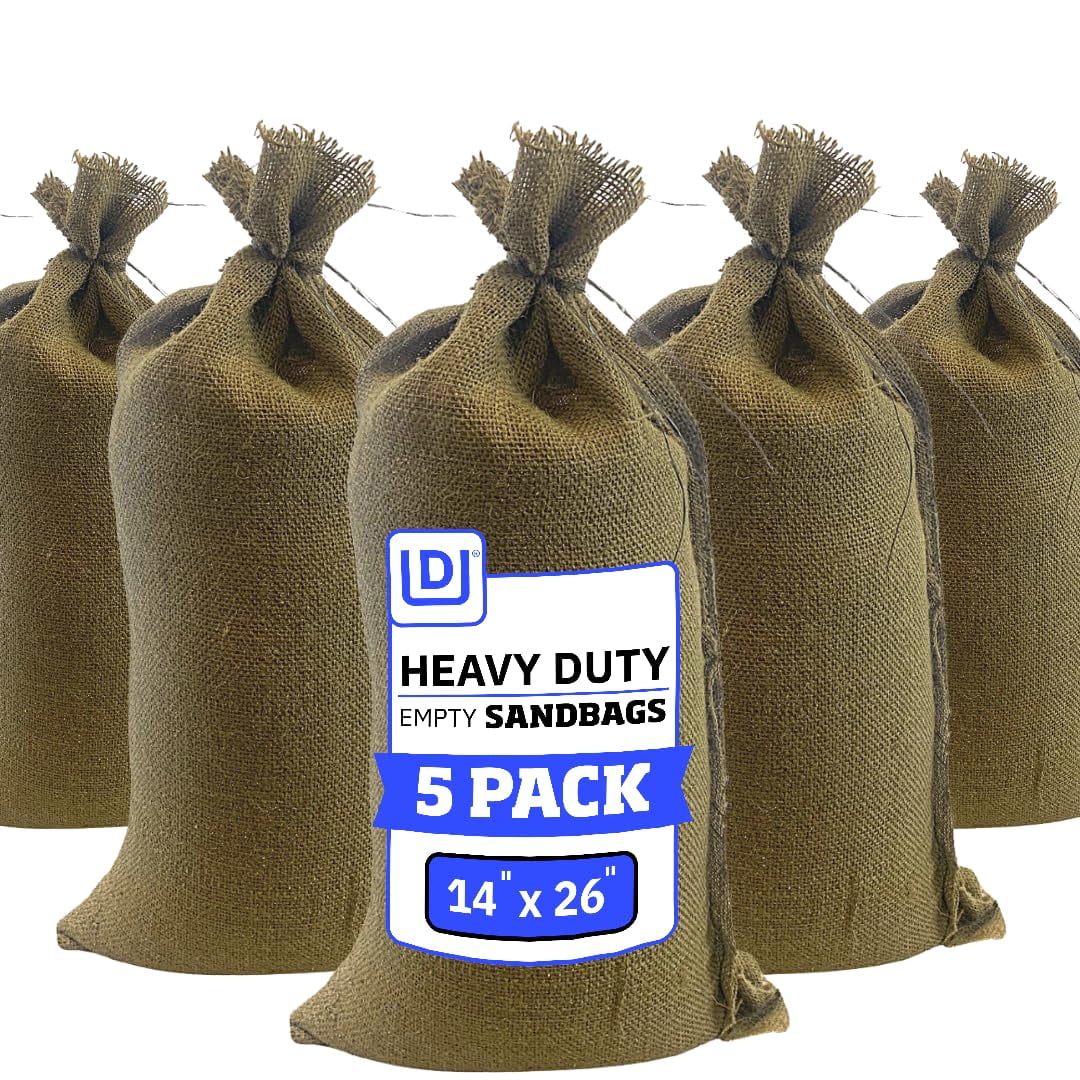 DURASACK Heavy Duty Burlap Sand Bags with Tie Strings Empty Sand-Bags ...