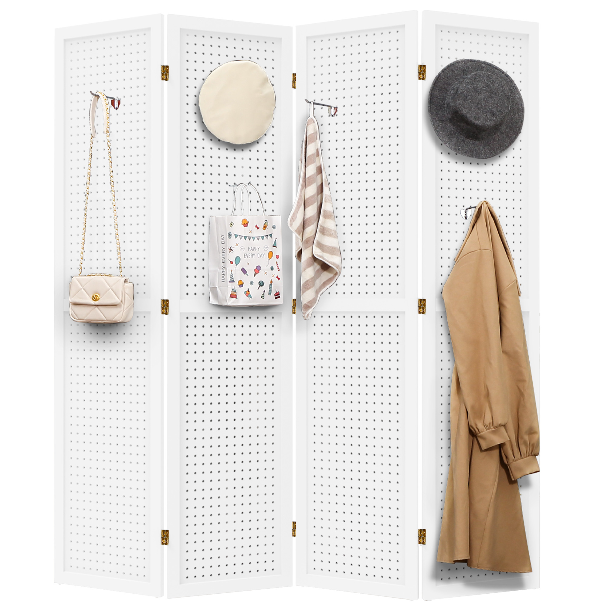 Azar Displays 701414-WHT White Four-Sided Revolving 14"W x 20"H ...