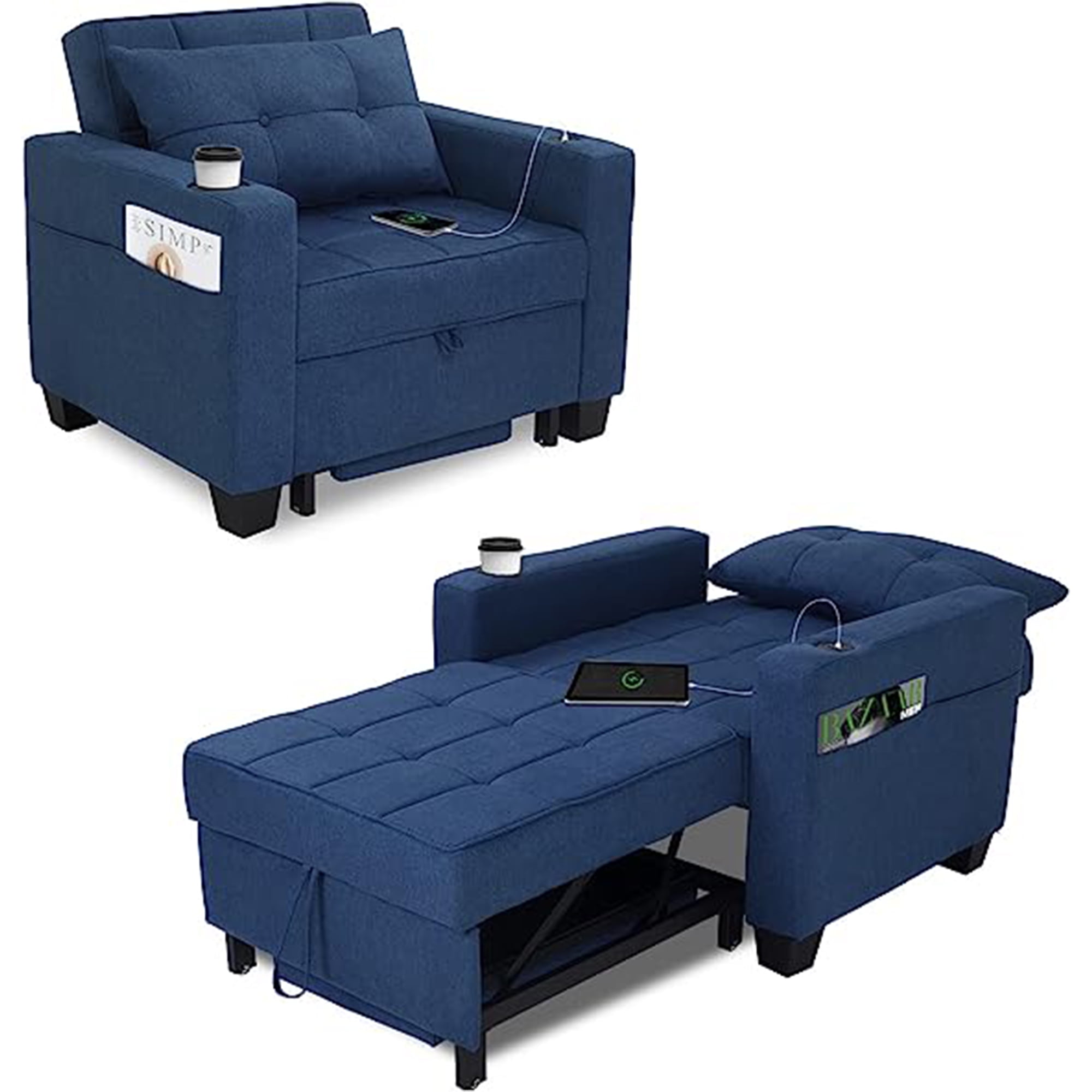 DURASPACE Pull Out Sleeper Chair with Usb Ports 3 in Nepal | Ubuy