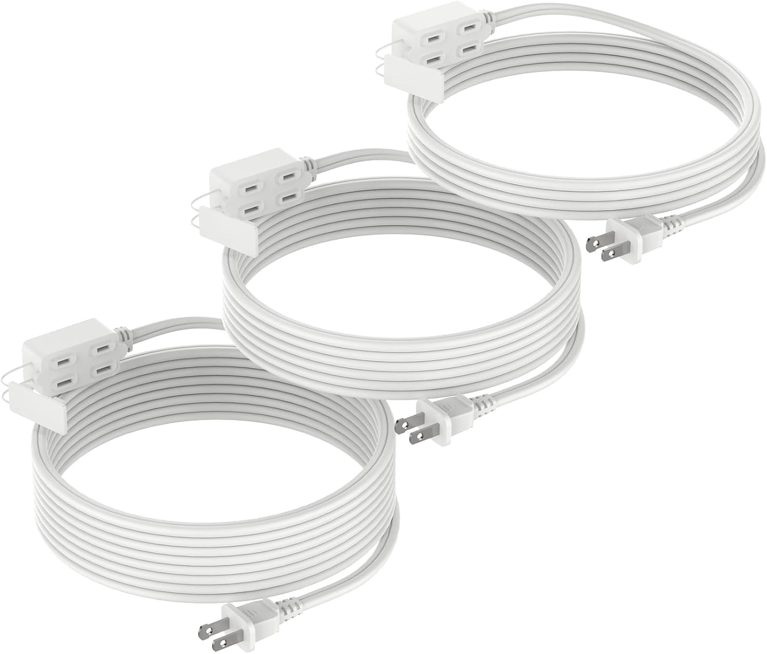 DURATECH 3-Pack Indoor Extension Cords 9/12/15FT with 3-Outlet ...