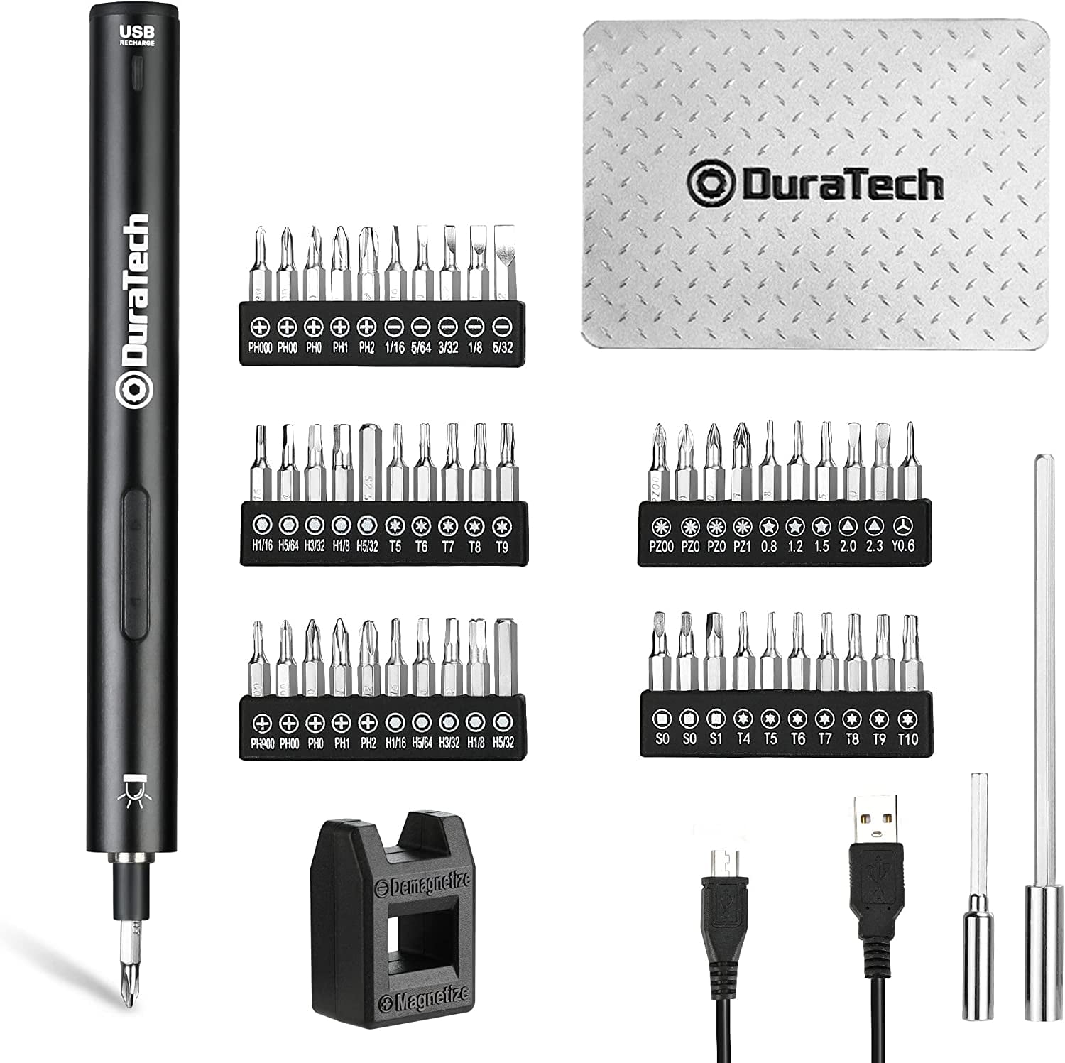 DURATECH 55PC Precision Electric Screwdriver Set, Mini Power ...