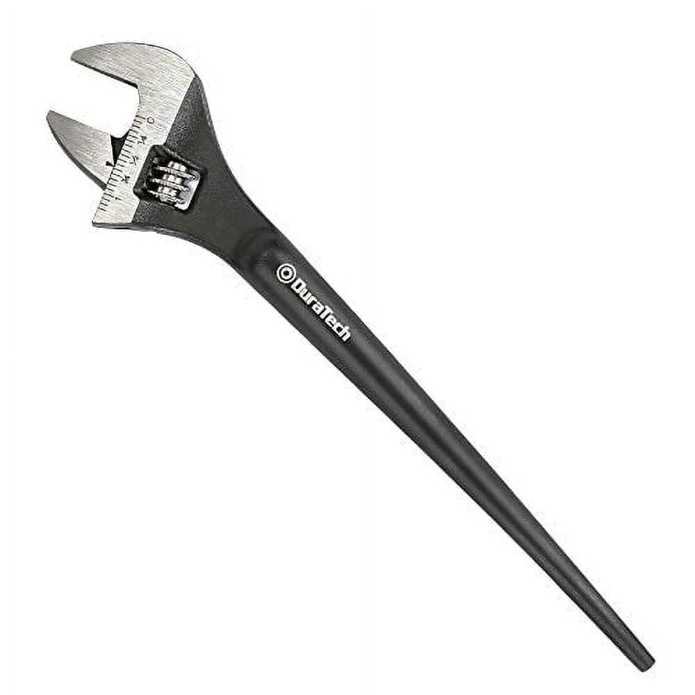 DURATECH 8-Inch Adjustable Construction Spud Wrench, Black Oxide Finish ...