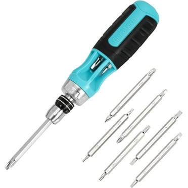 12-in-1 Ratcheting Screwdriver, 216-P, Multi-bit Driver with Quick-Load Mechanism, S2 Steel ...