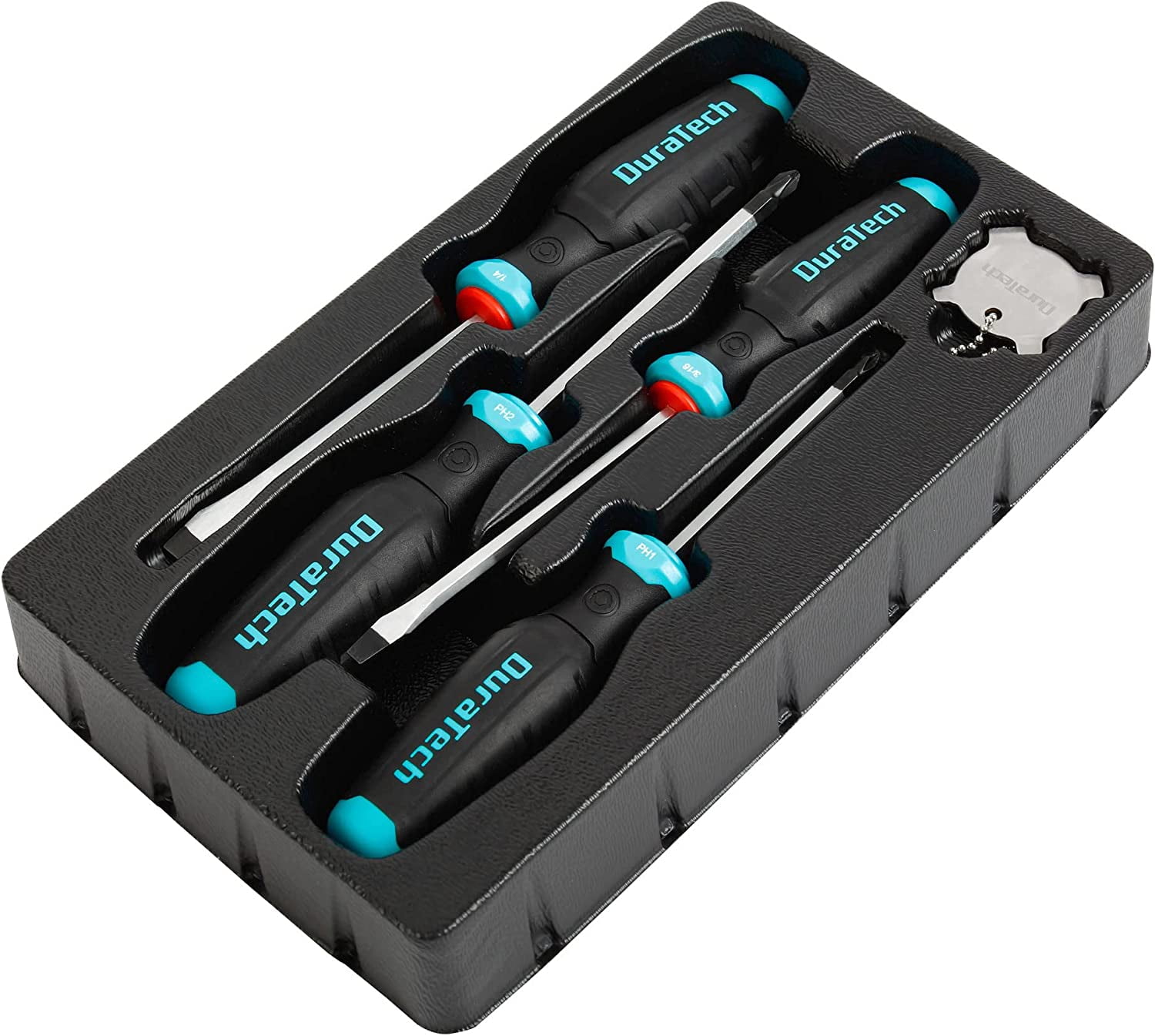 DURATECH Screwdriver Set, S2 Alloy Steel Phillips and Slotted Hexagon Screwdriver Set, 1 pc ...