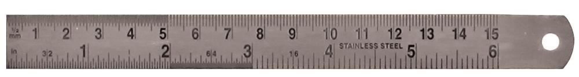 DURATOOL - 6" (150mm) Stainless Steel Ruler with Metric/Imperial ...